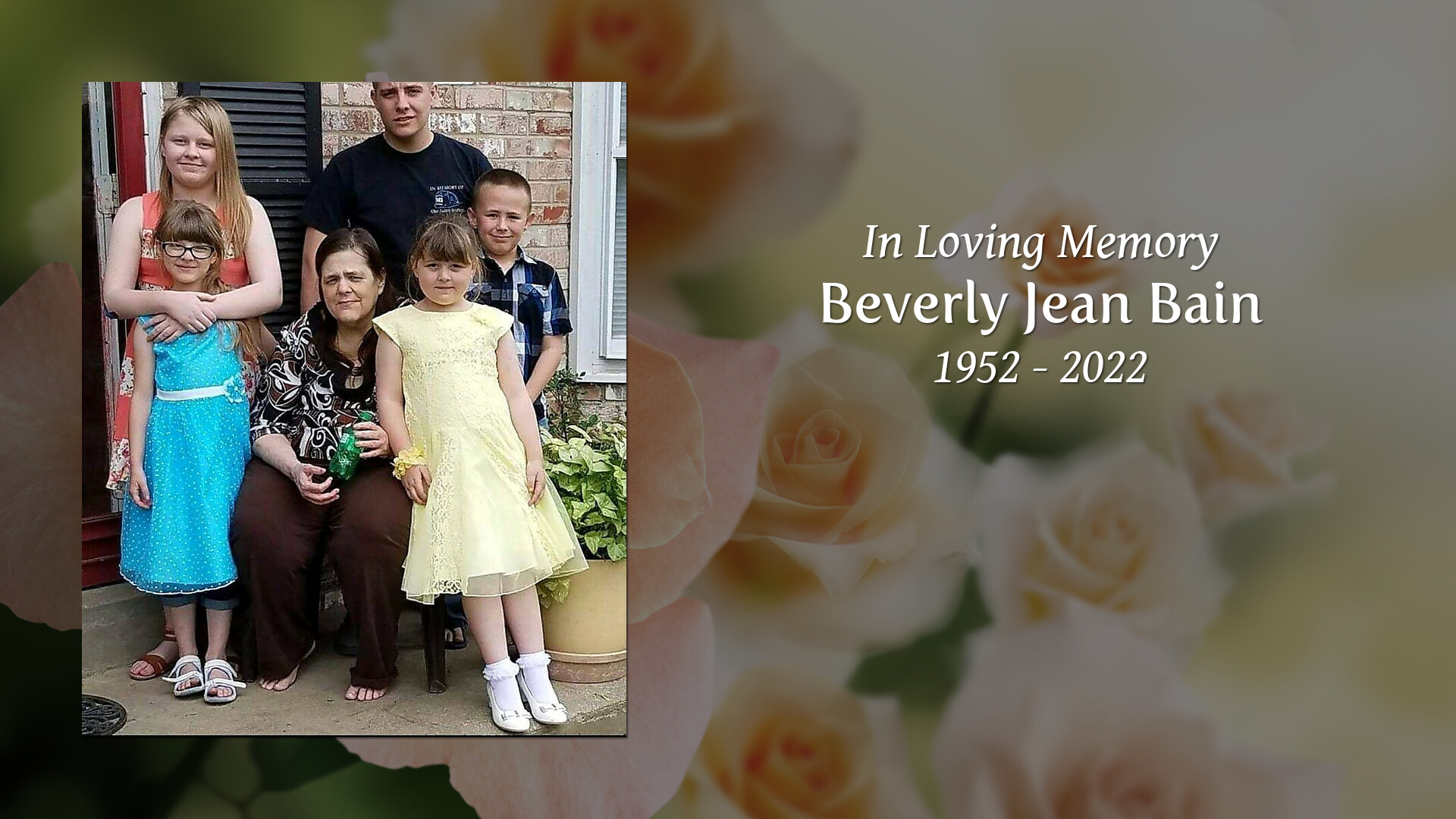 Beverly Jean Bain - Tribute Video