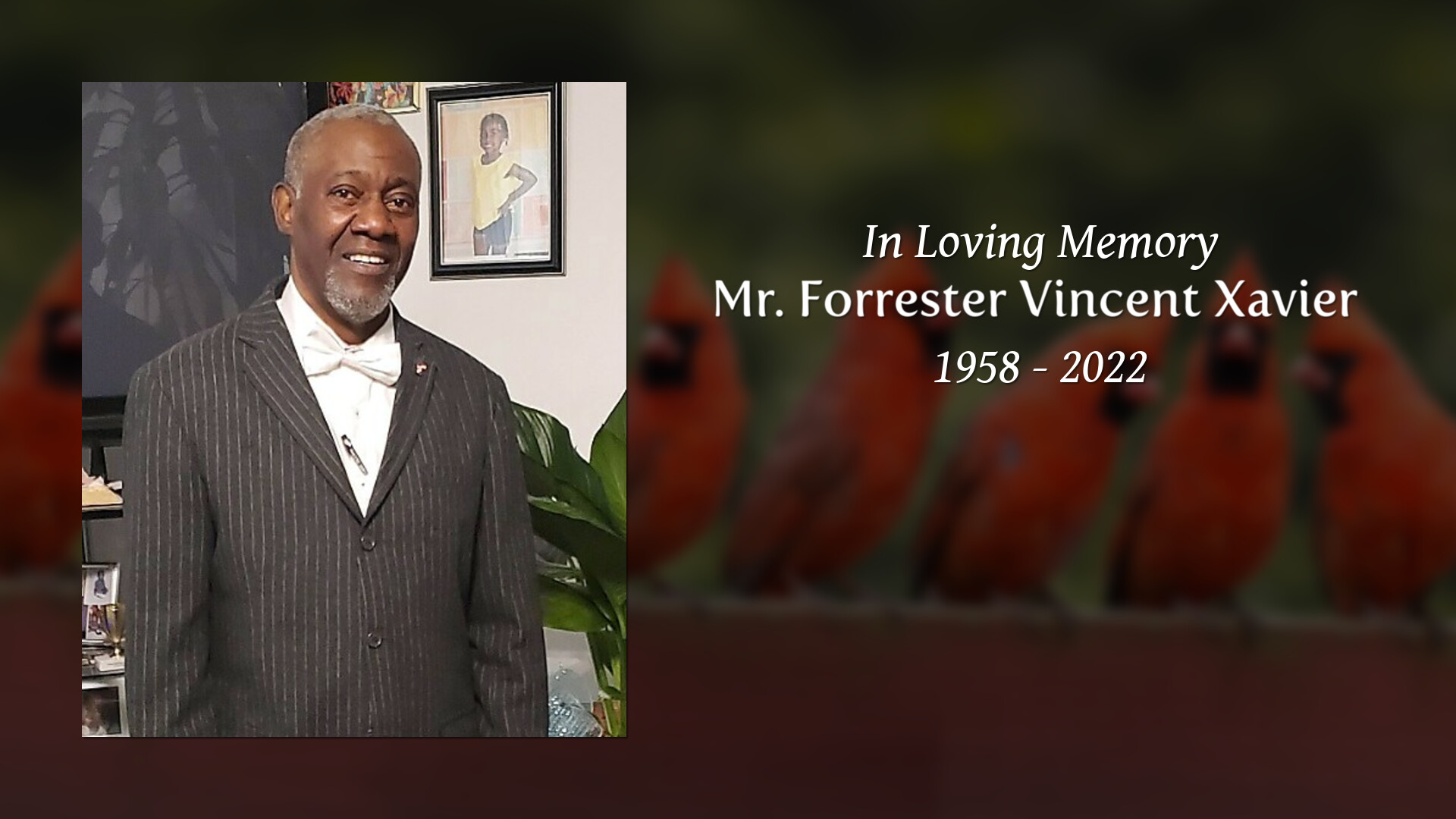 Mr. Forrester Vincent Xavier - Tribute Video