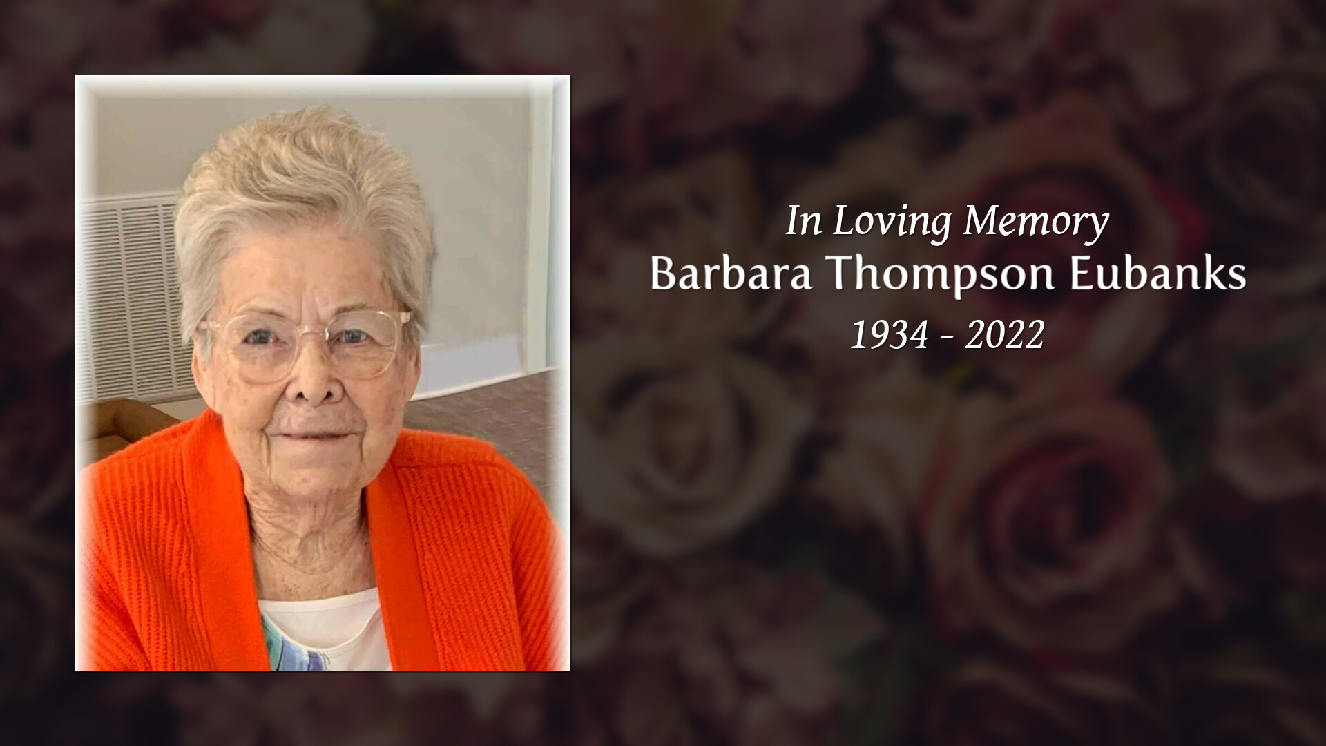 Barbara Thompson Eubanks - Tribute Video