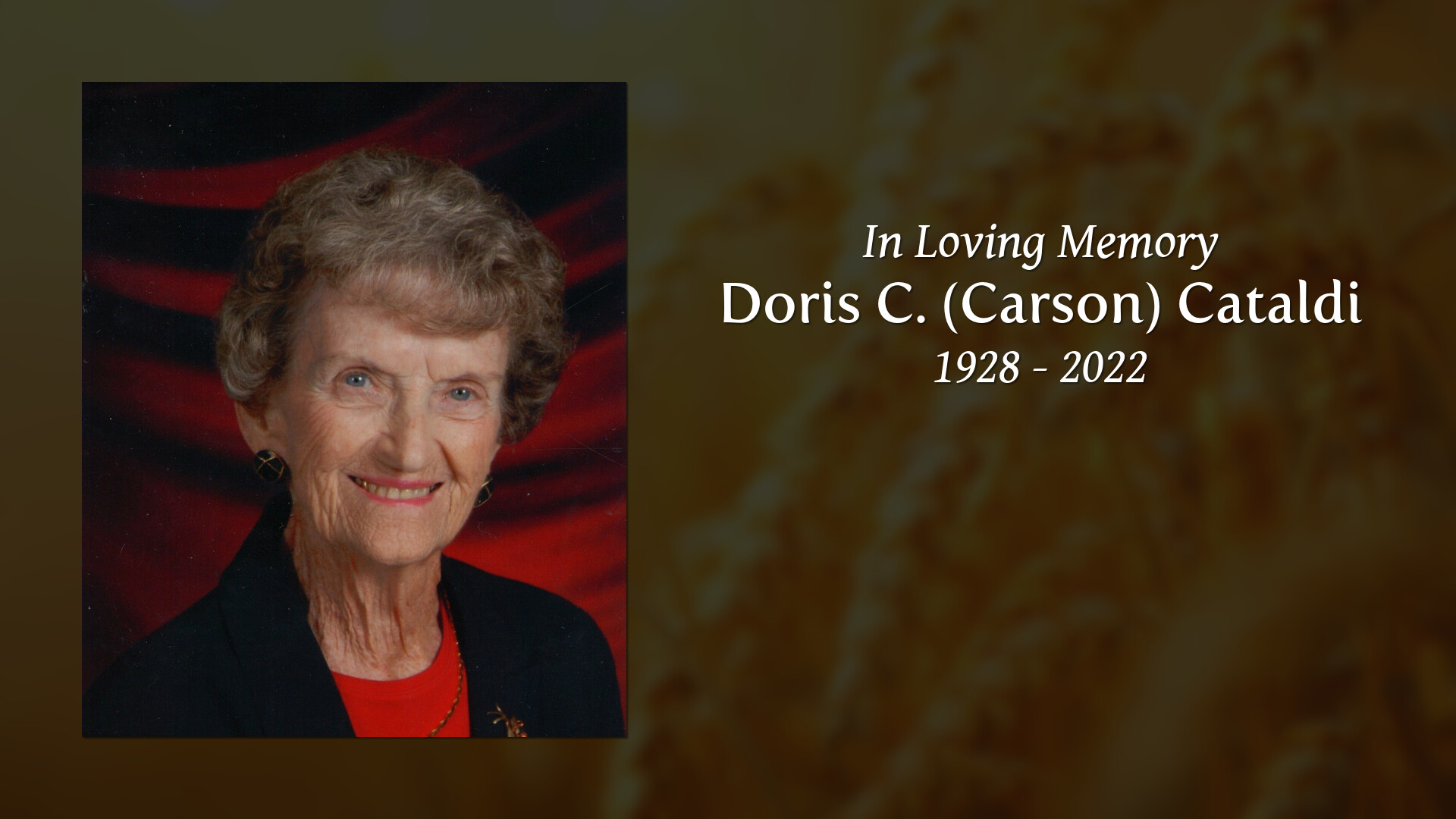 Doris C. (Carson) Cataldi - Tribute Video