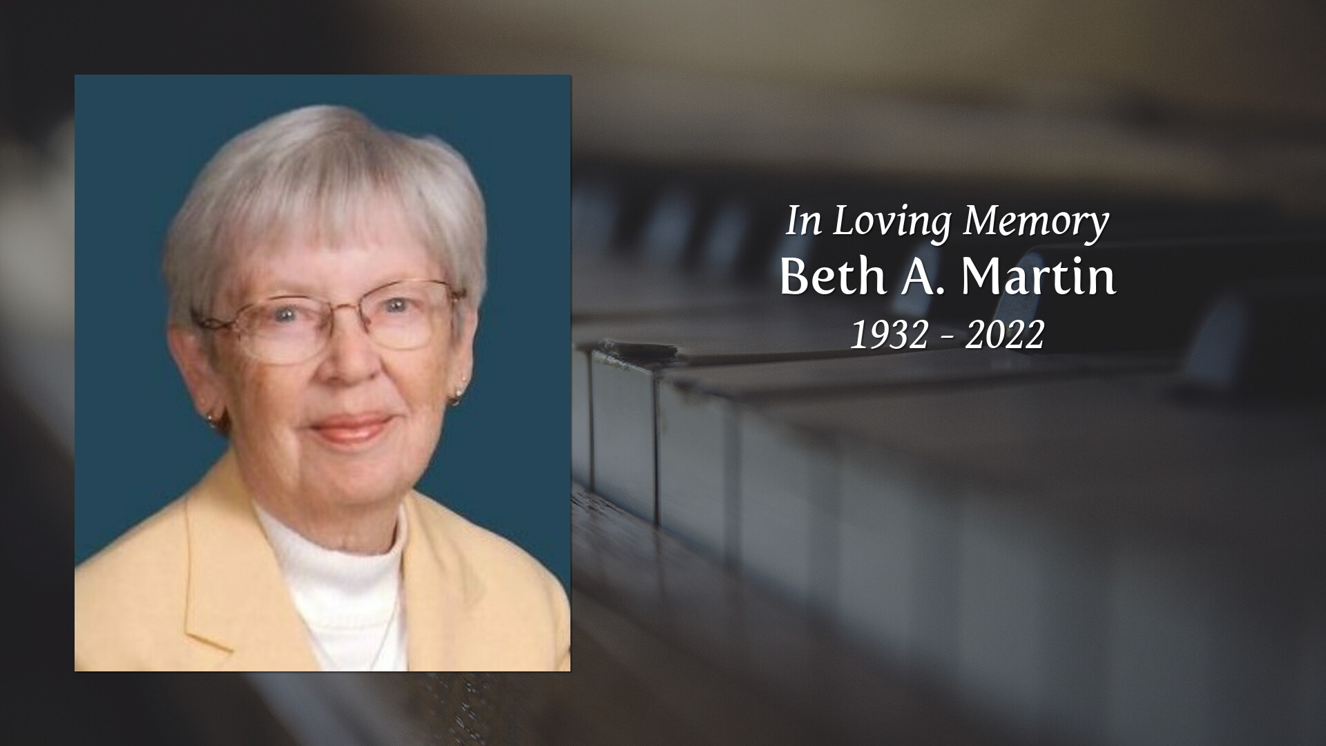Beth A. Martin - Tribute Video