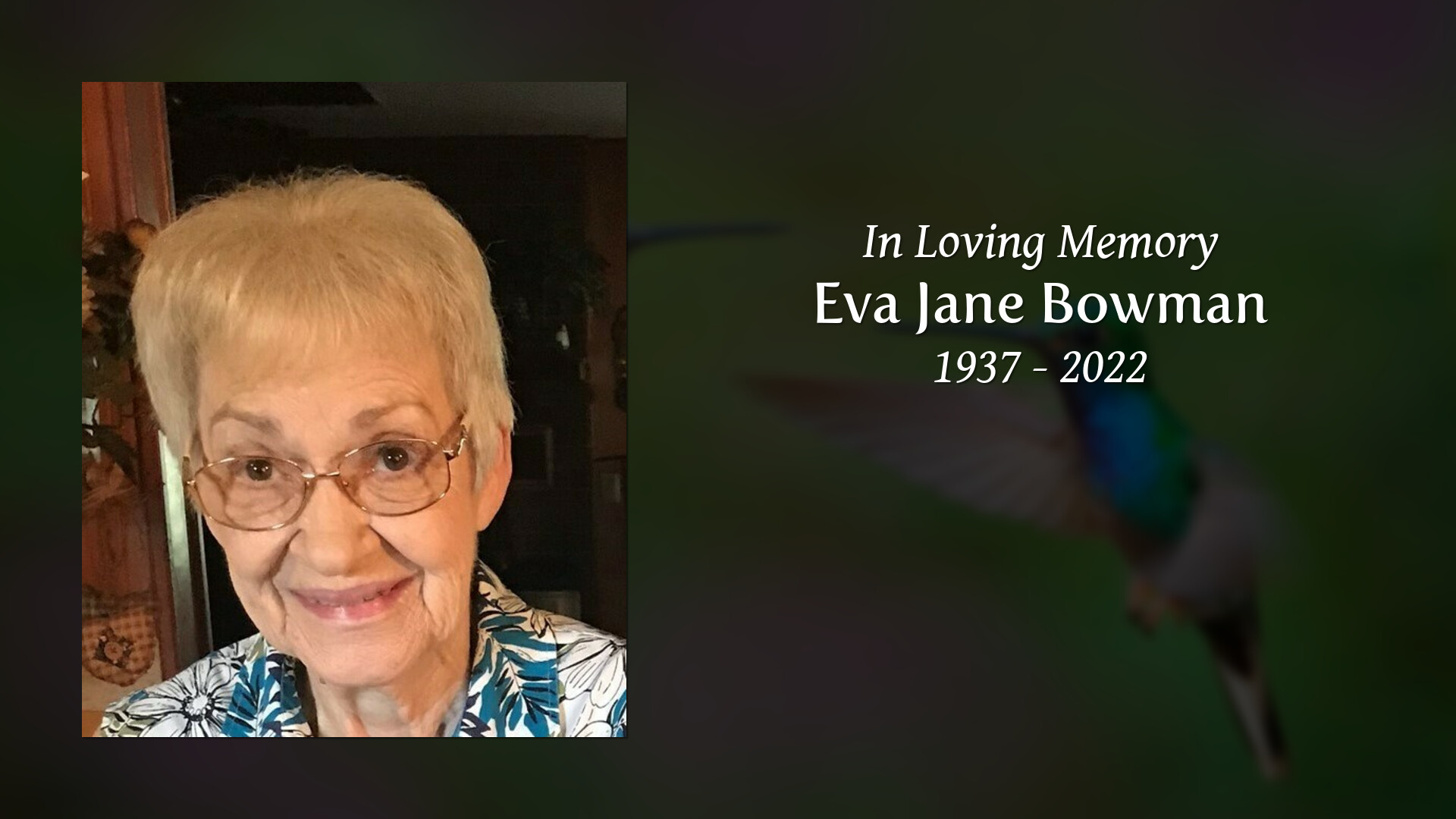 Eva Jane Bowman - Tribute Video