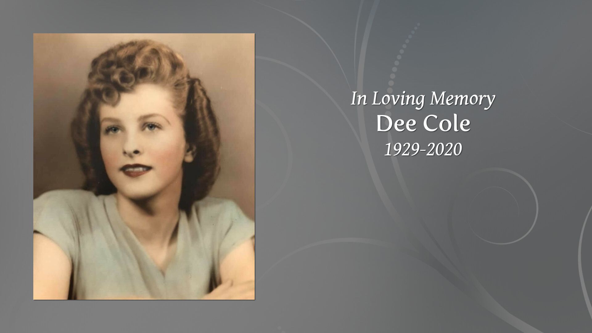 Dee Cole - Tribute Video