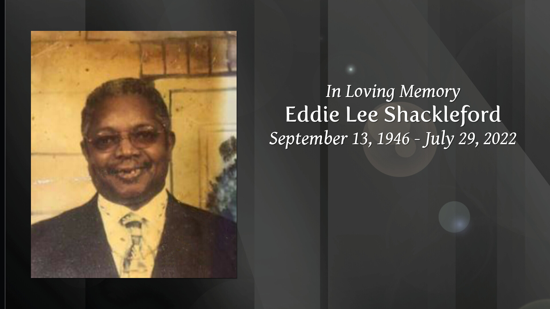 Eddie Lee Shackleford - Tribute Video