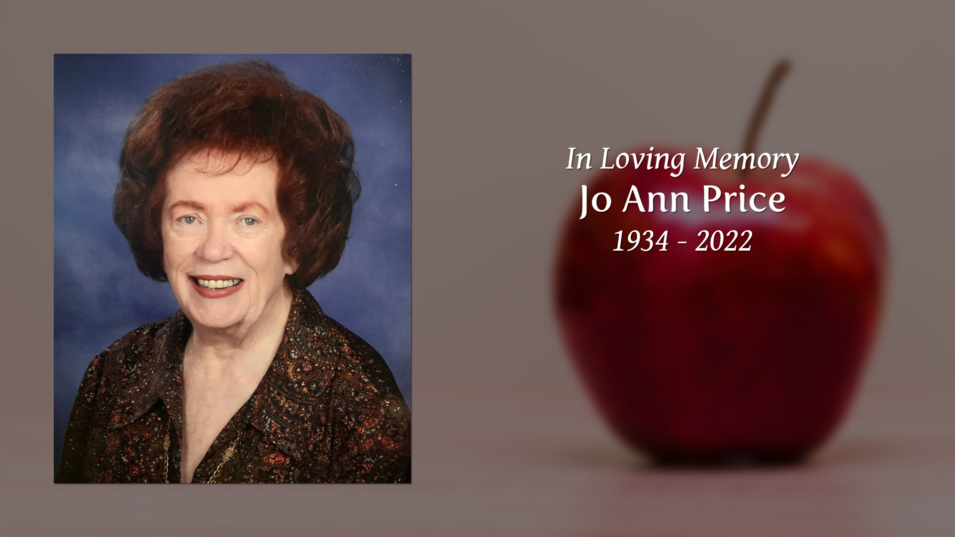 Jo Ann Price - Tribute Video