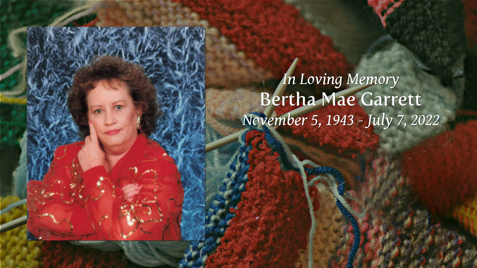 Bertha Mae Garrett - Tribute Video