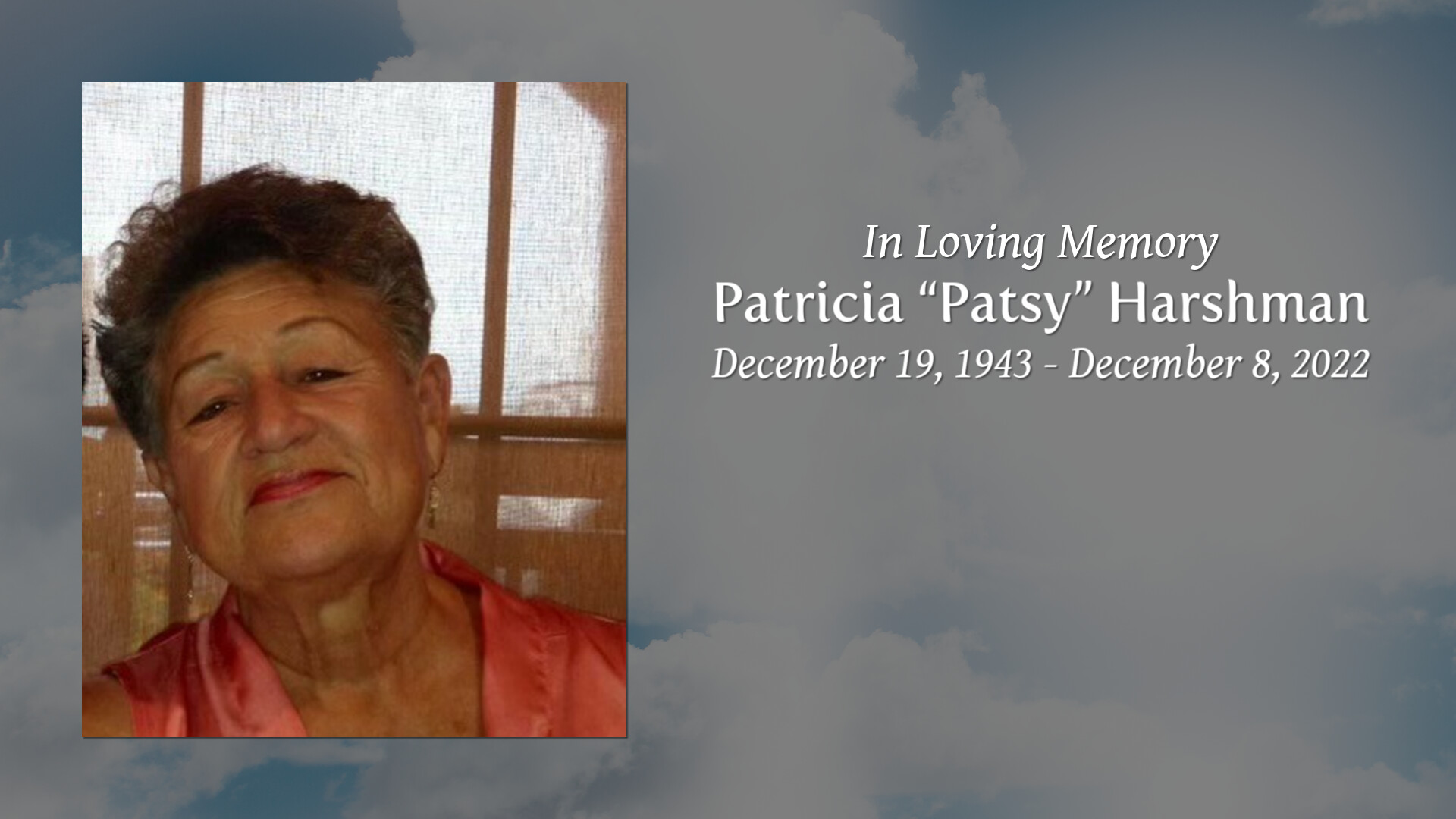 Patricia “Patsy” Harshman - Tribute Video