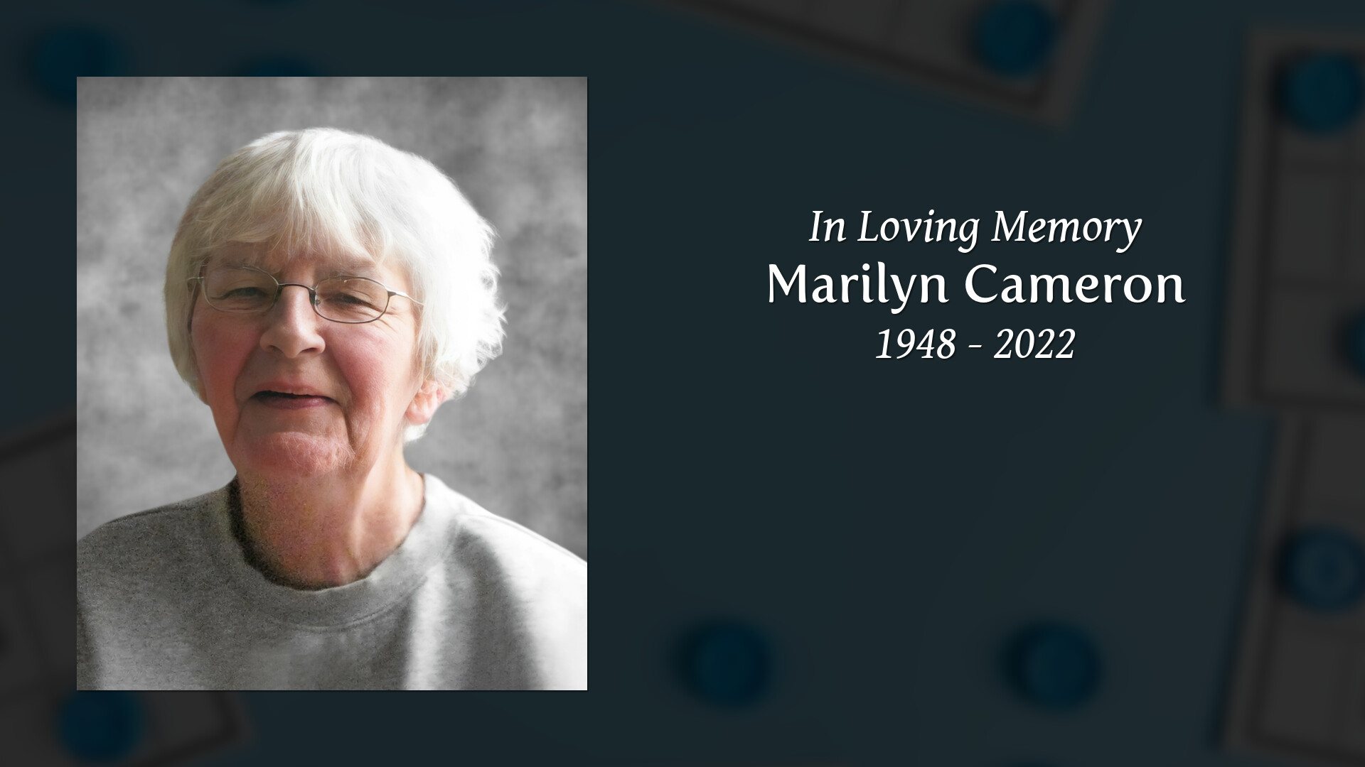 Marilyn Cameron - Tribute Video