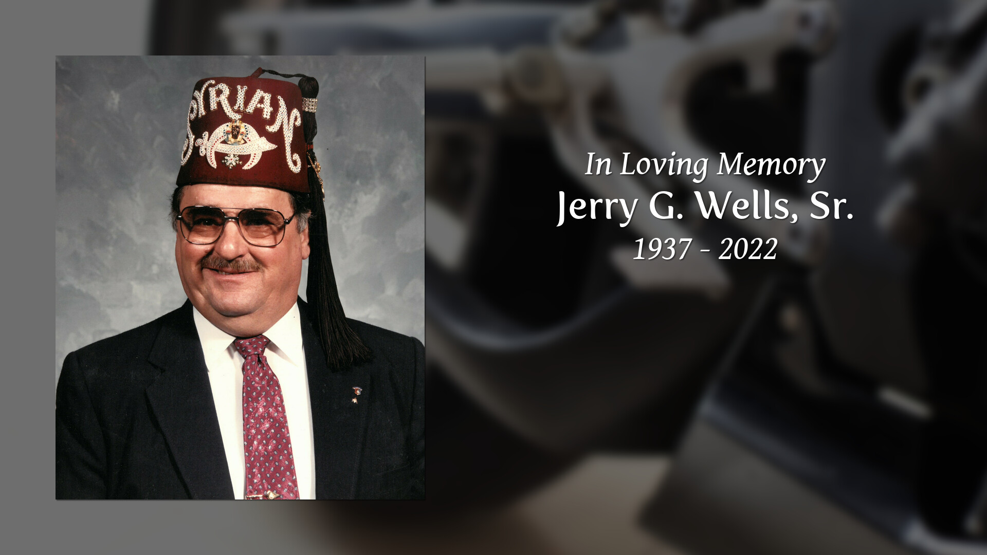Jerry G. Wells, Sr. - Tribute Video
