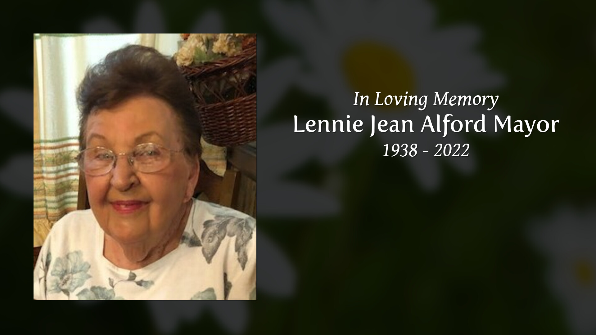 Lennie Jean Alford Mayor - Tribute Video