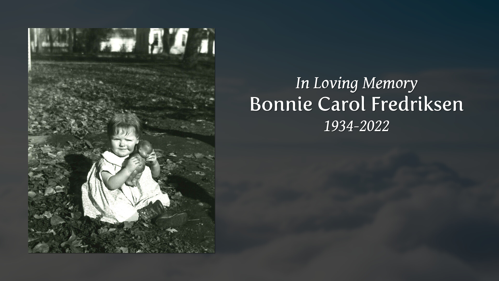 Bonnie Carol Fredriksen - Tribute Video