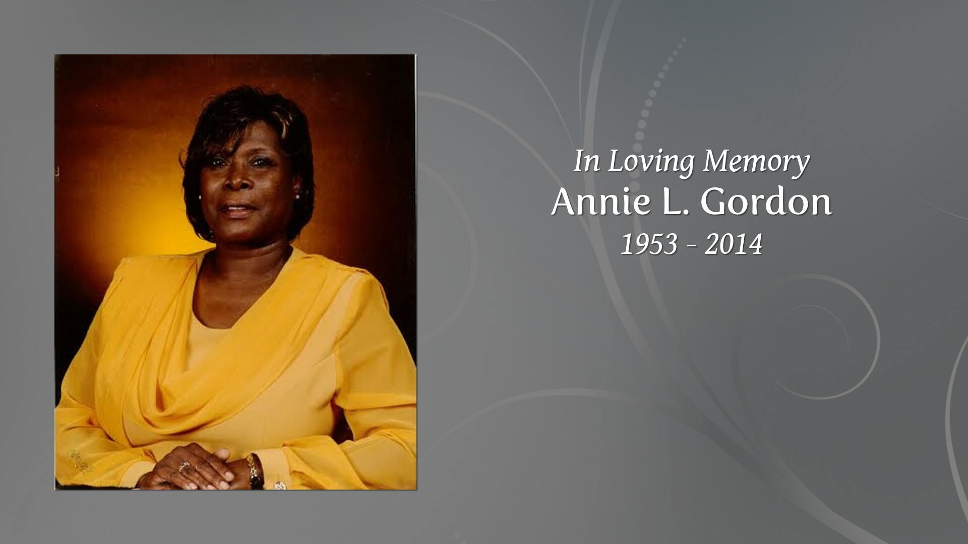 Annie L. Gordon - Tribute Video