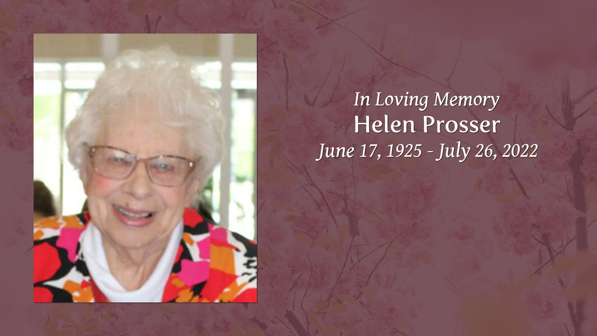 Helen Prosser - Tribute Video