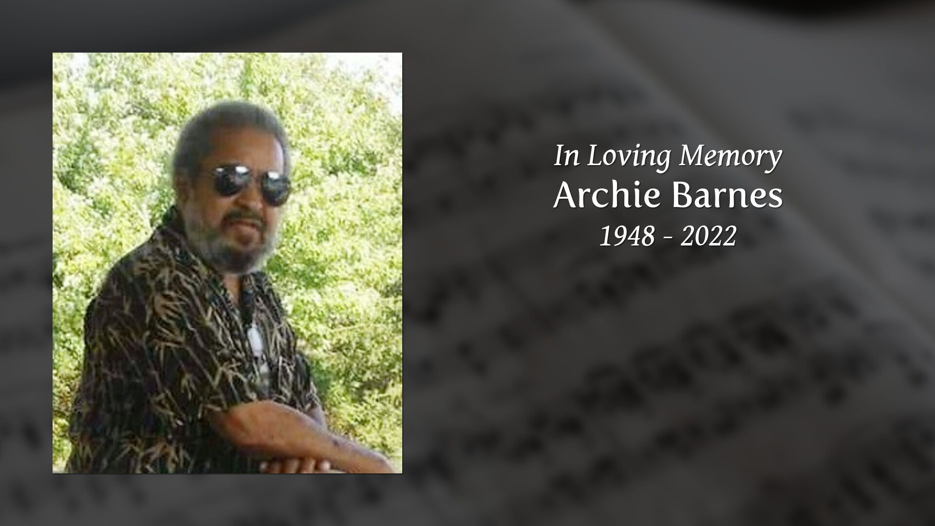Archie Barnes - Tribute Video