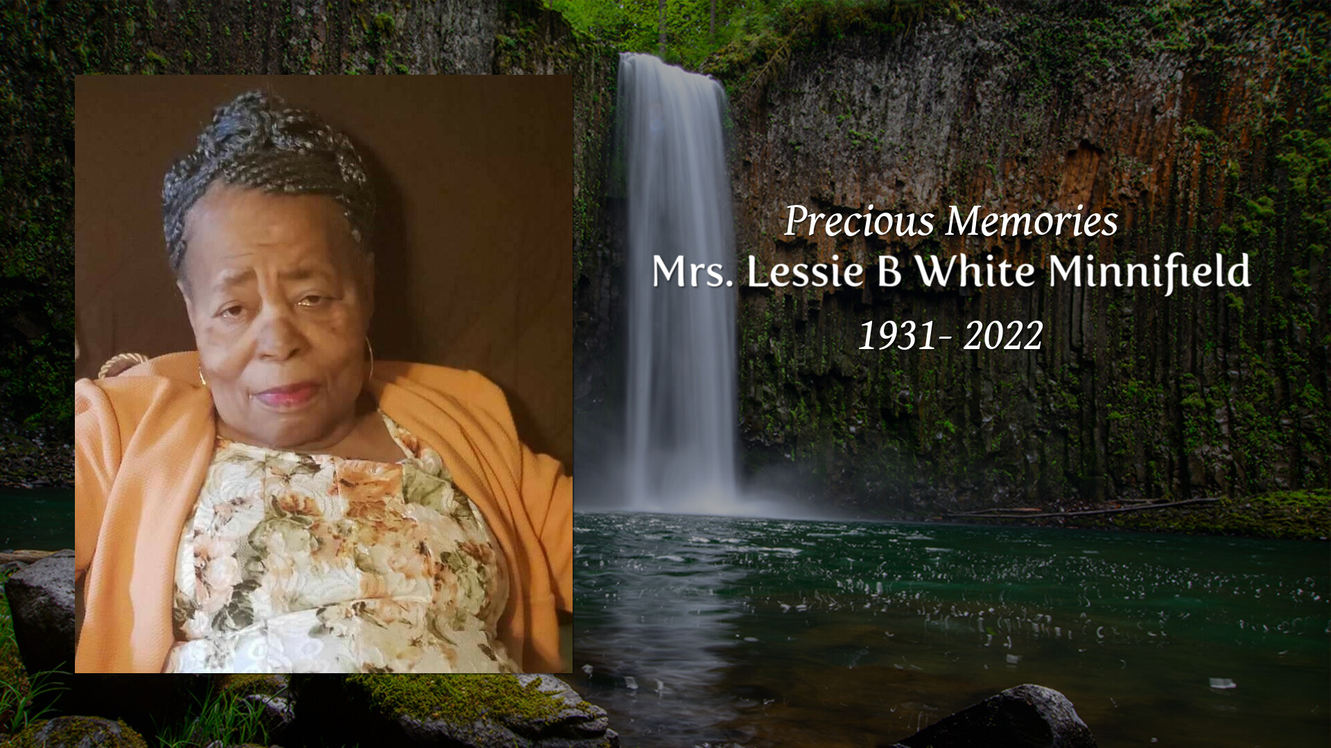 Mrs. Lessie B White Minnifield - Tribute Video