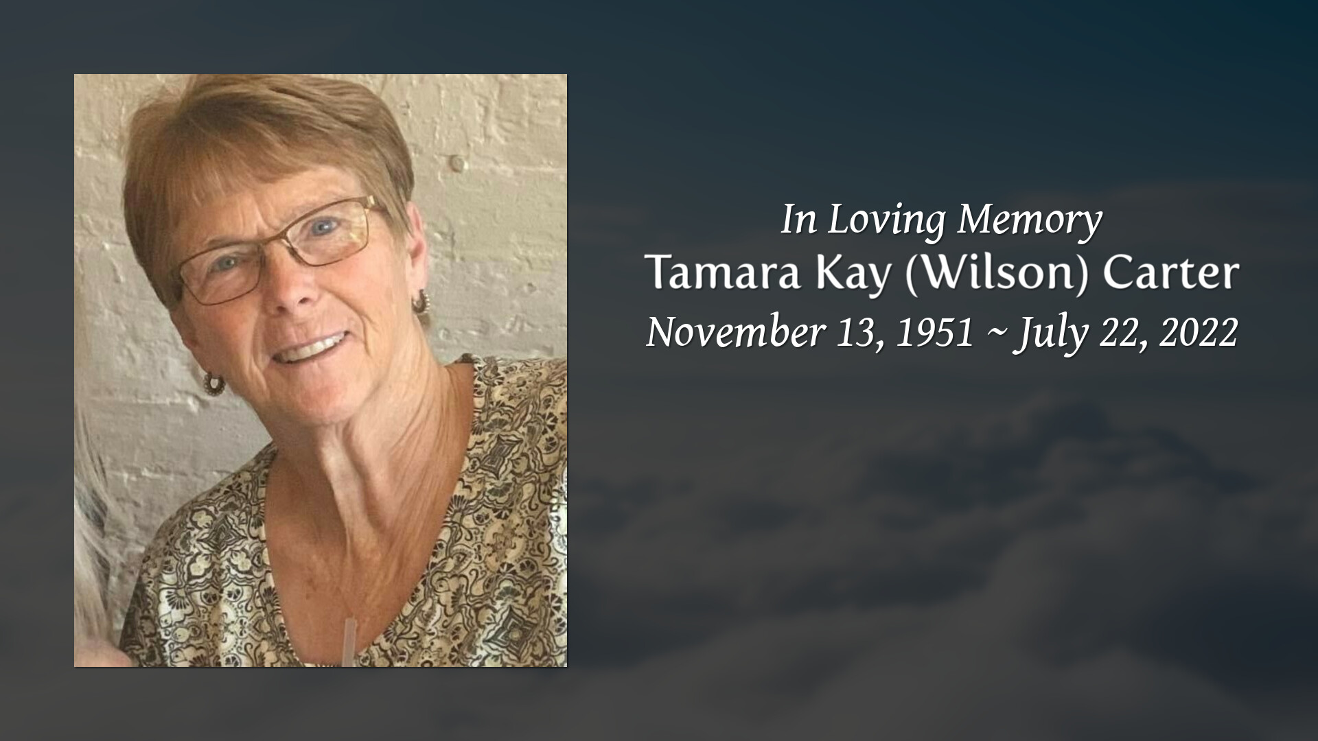 Tamara Kay (Wilson) Carter - Tribute Video
