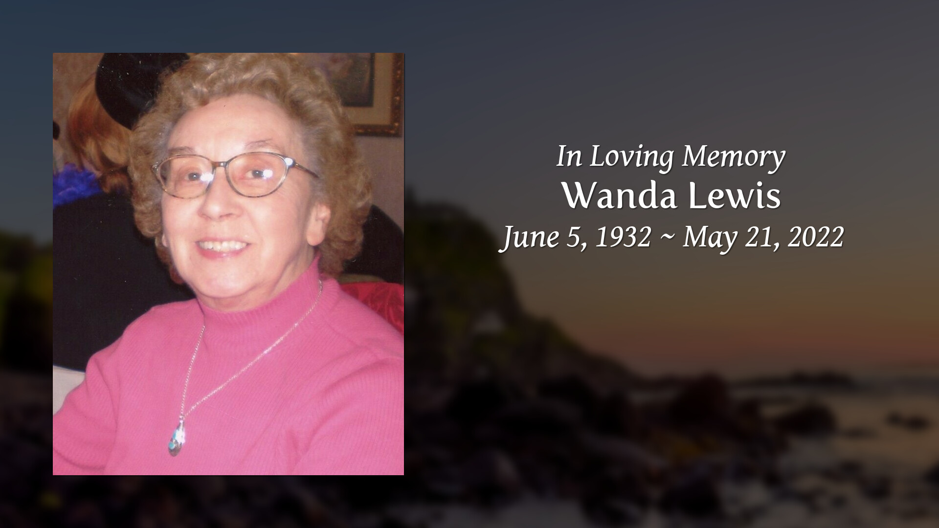 Wanda Lewis - Tribute Video