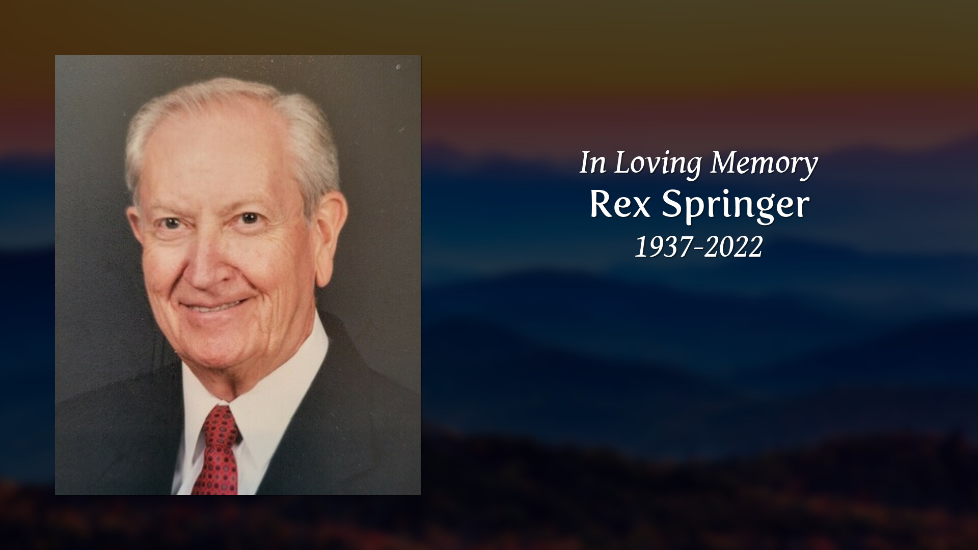 Rex Springer - Tribute Video