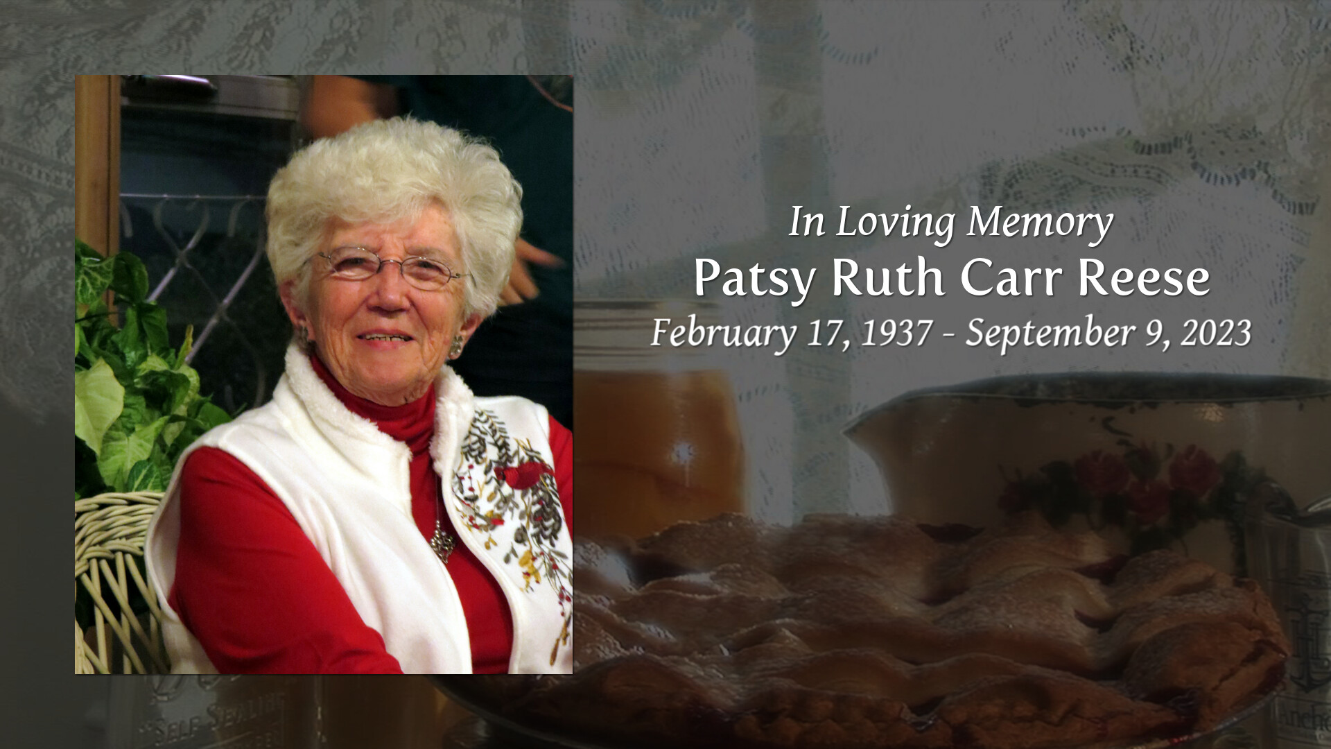 Patsy Ruth Carr Reese - Tribute Video