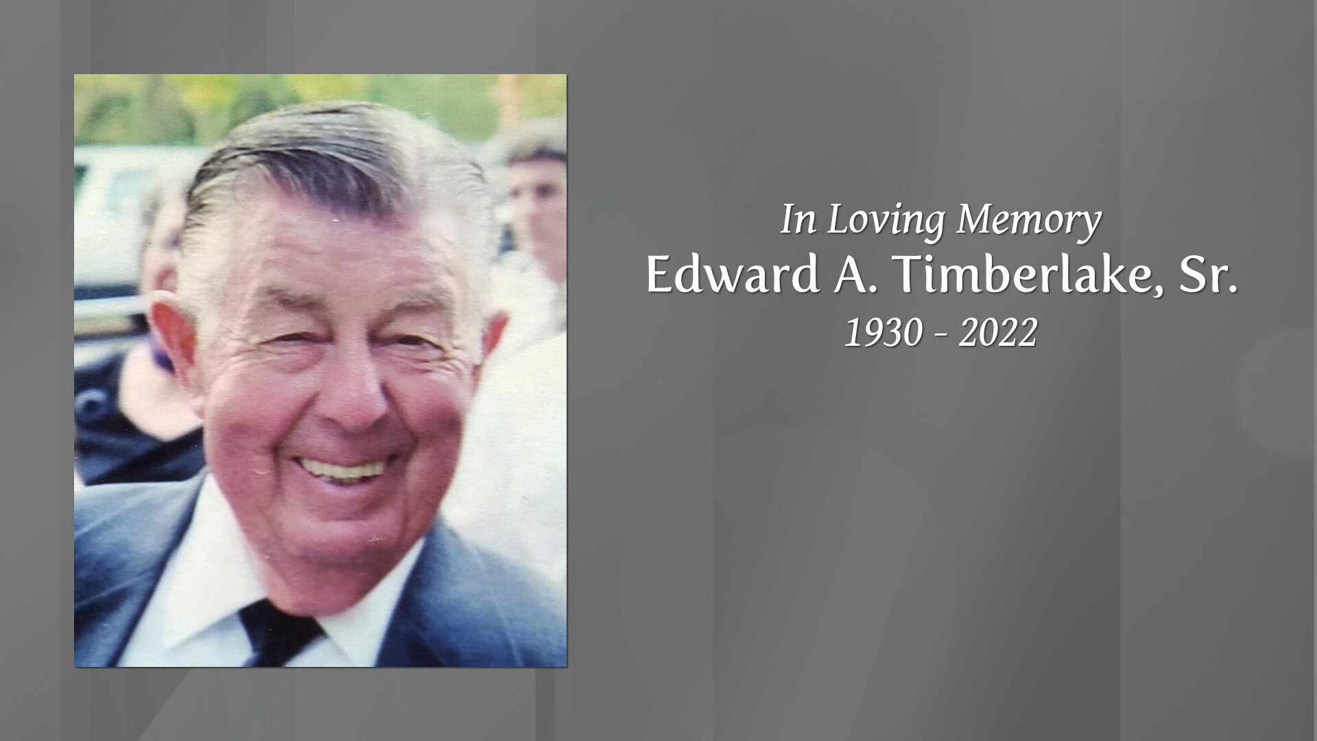 Edward A. Timberlake, Sr. - Tribute Video