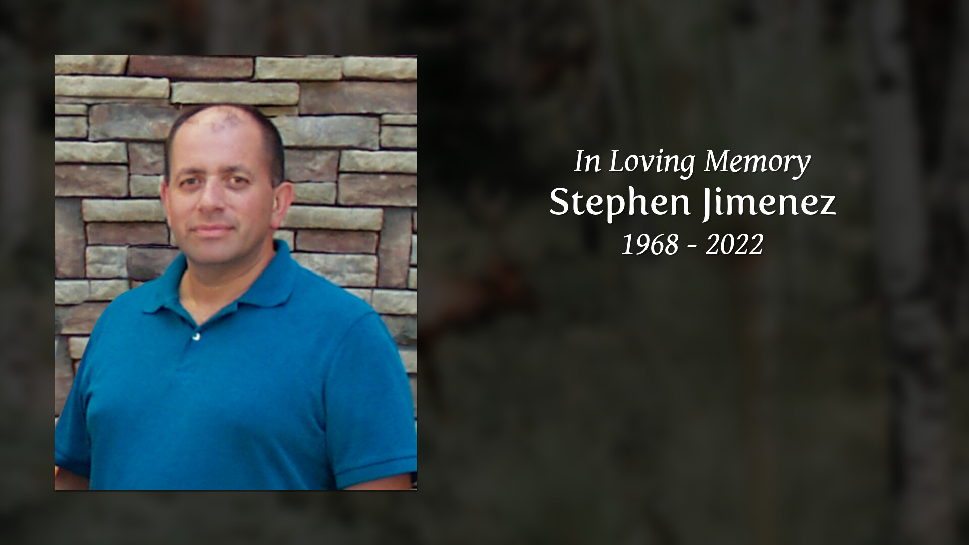 Stephen Jimenez - Tribute Video