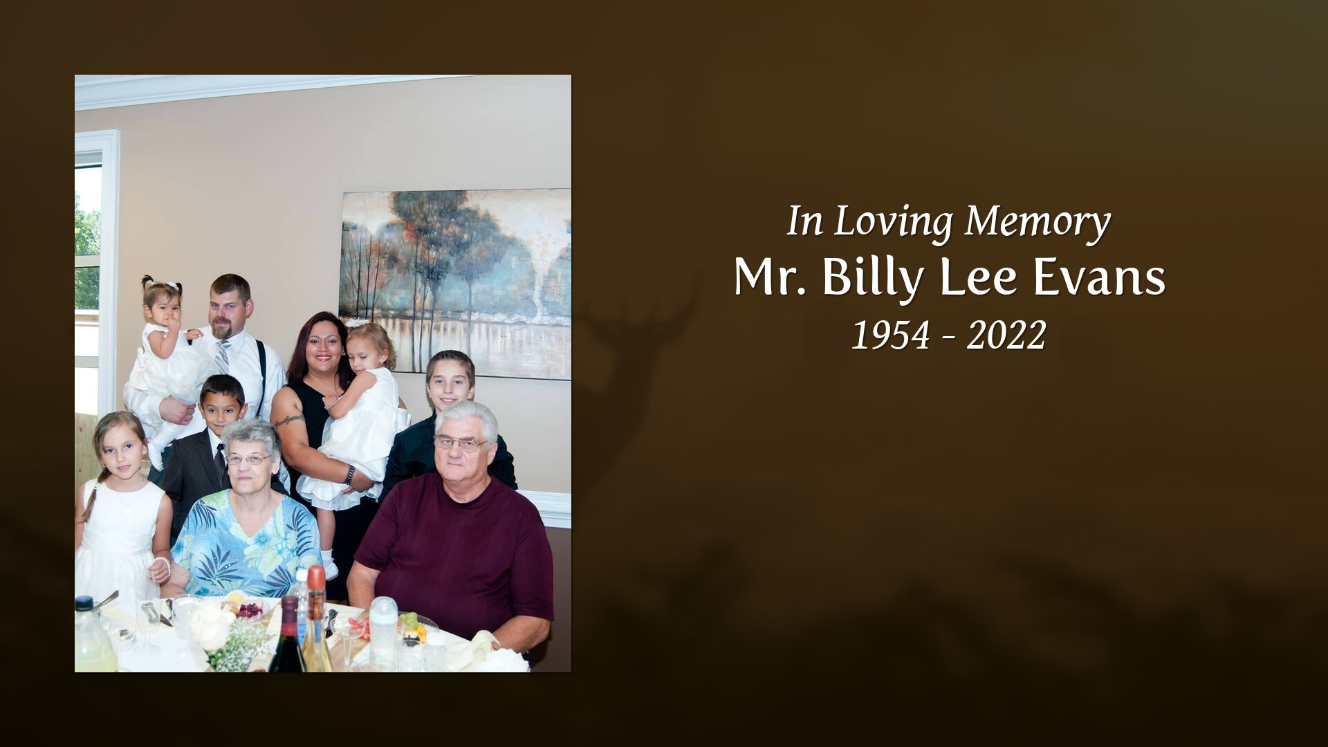 Mr. Billy Lee Evans - Tribute Video