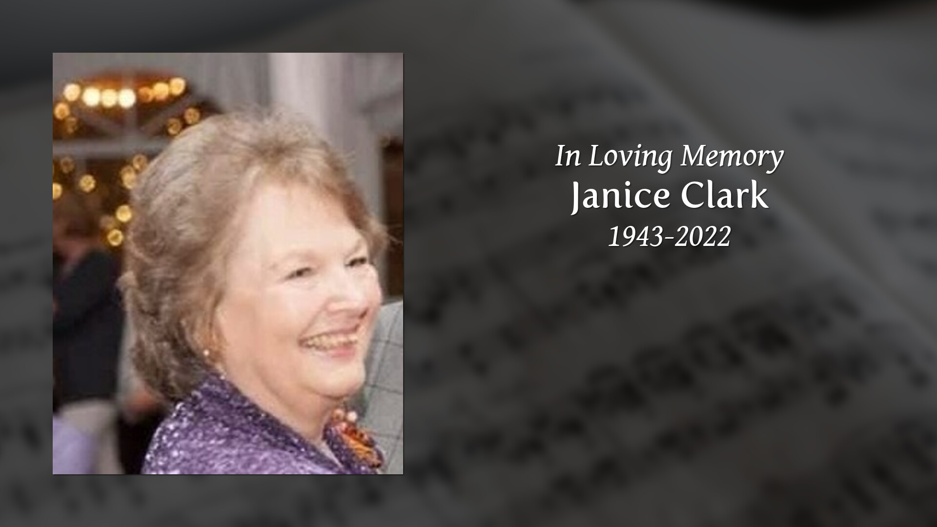 Janice Clark - Tribute Video