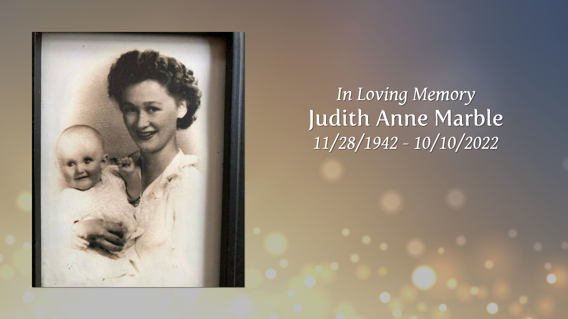 Judith Anne Marble - Tribute Video