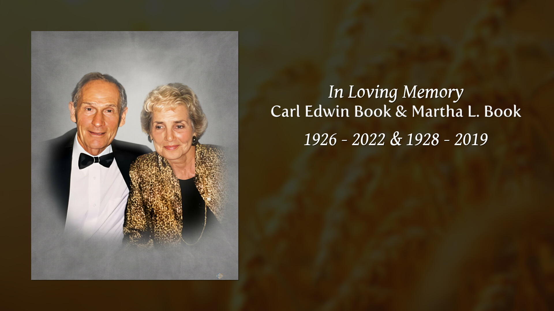 Carl Edwin Book & Martha L. Book - Tribute Video
