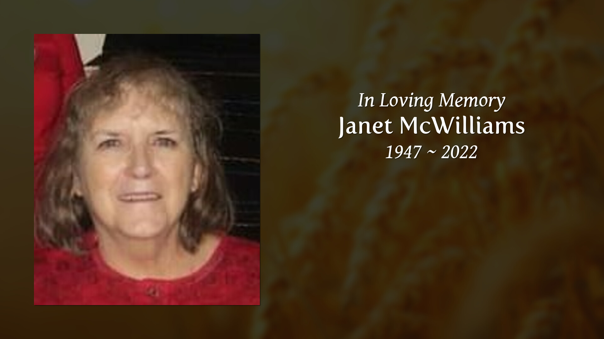 Janet McWilliams - Tribute Video
