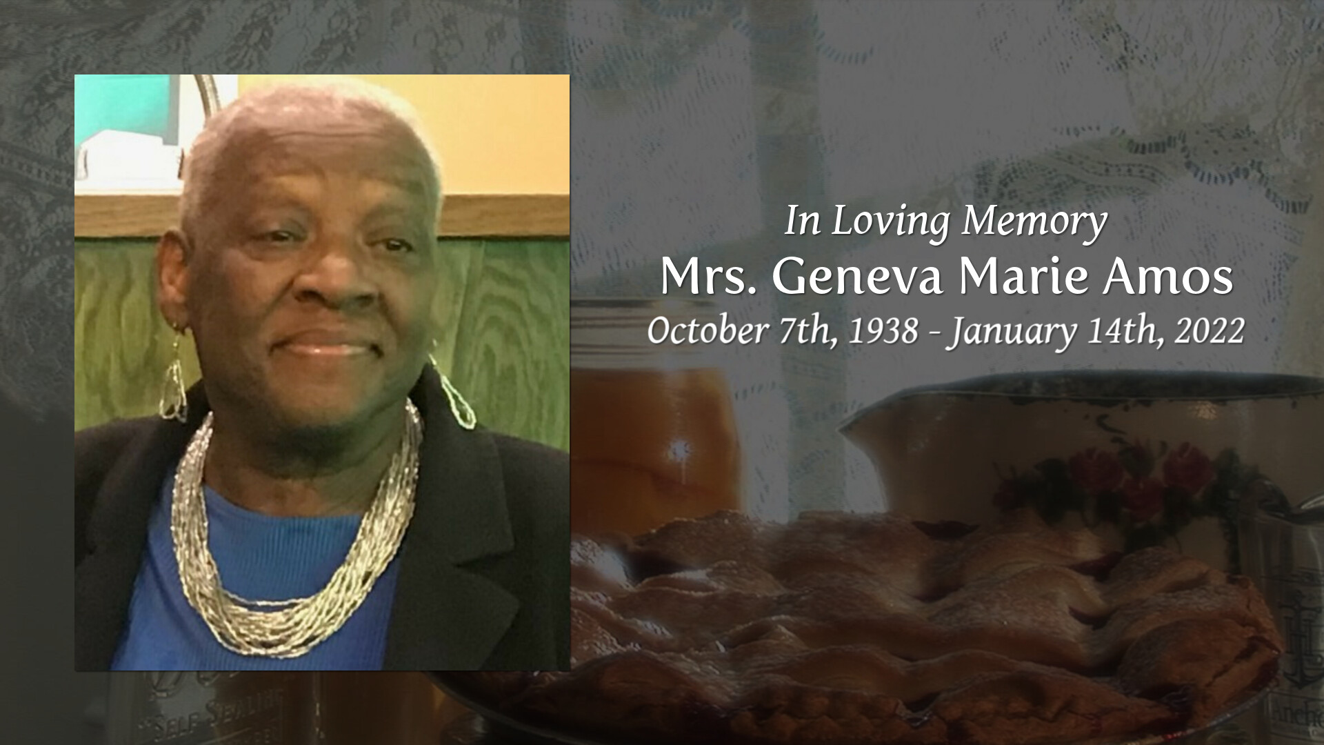 Mrs. Geneva Marie Amos - Tribute Video