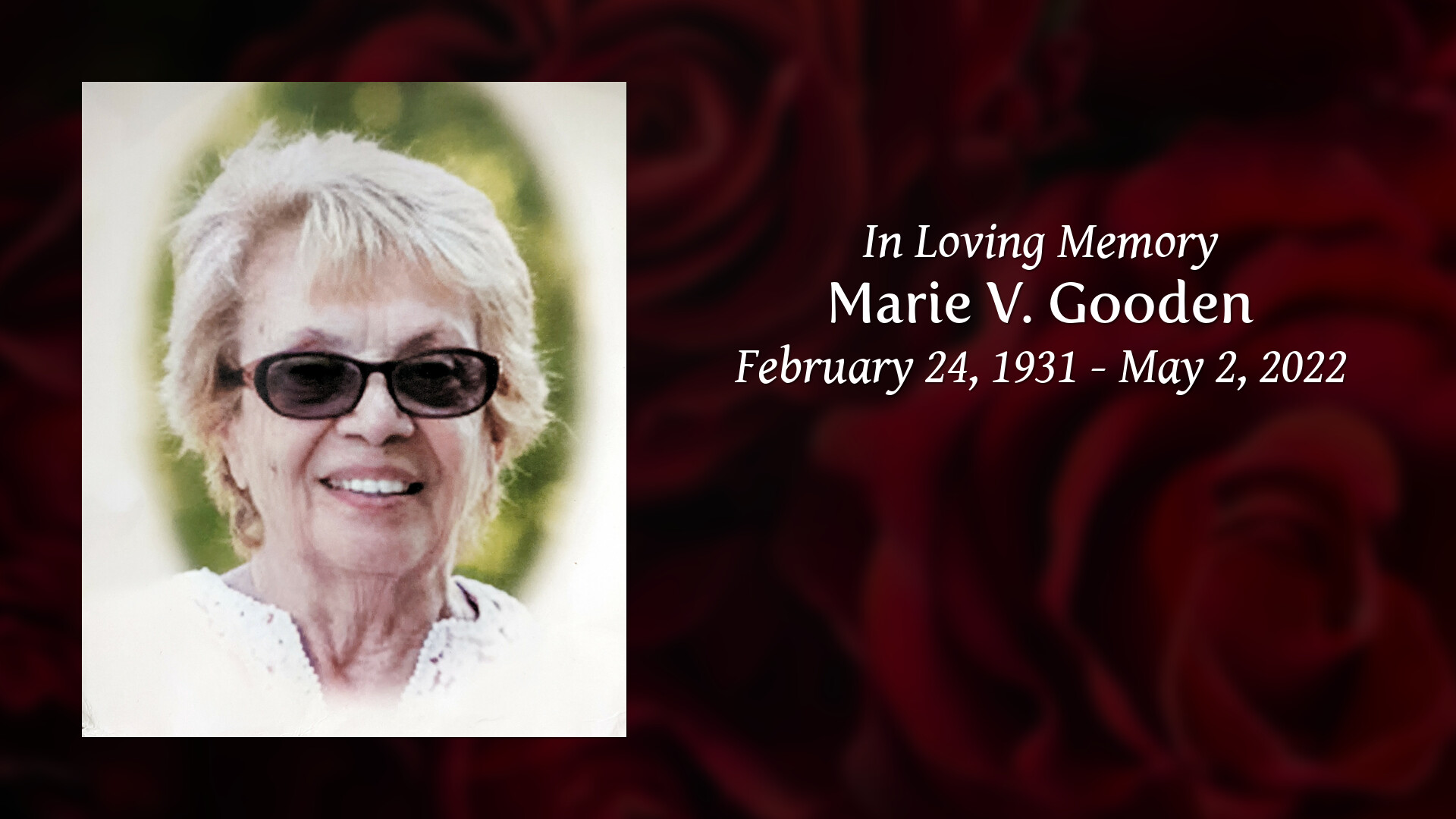 Marie V. Gooden - Tribute Video