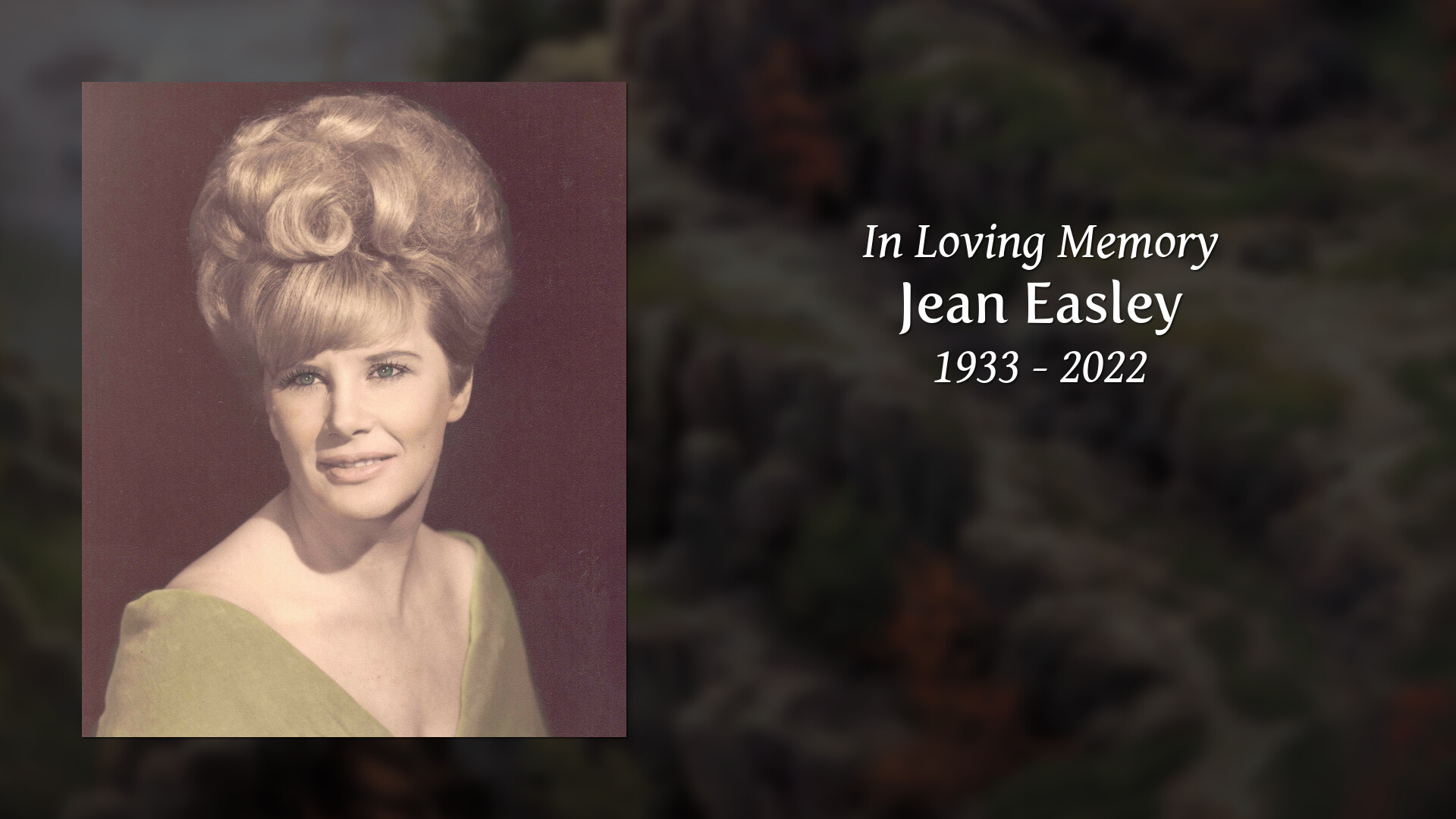 Jean Easley - Tribute Video