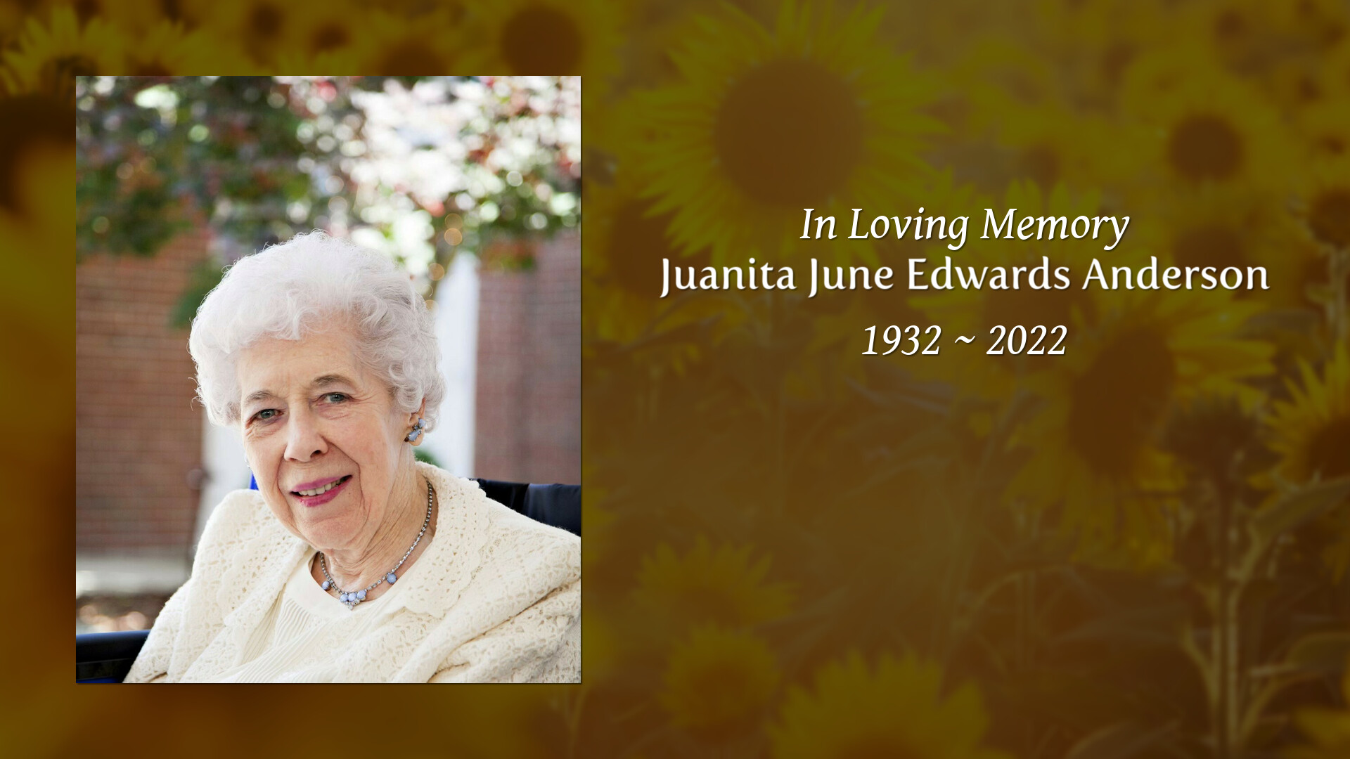Juanita June Edwards Anderson - Tribute Video