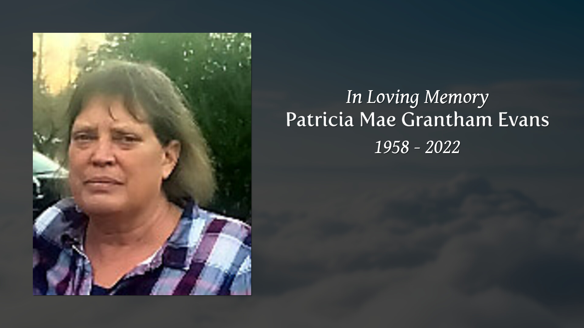 Patricia Mae Grantham Evans - Tribute Video
