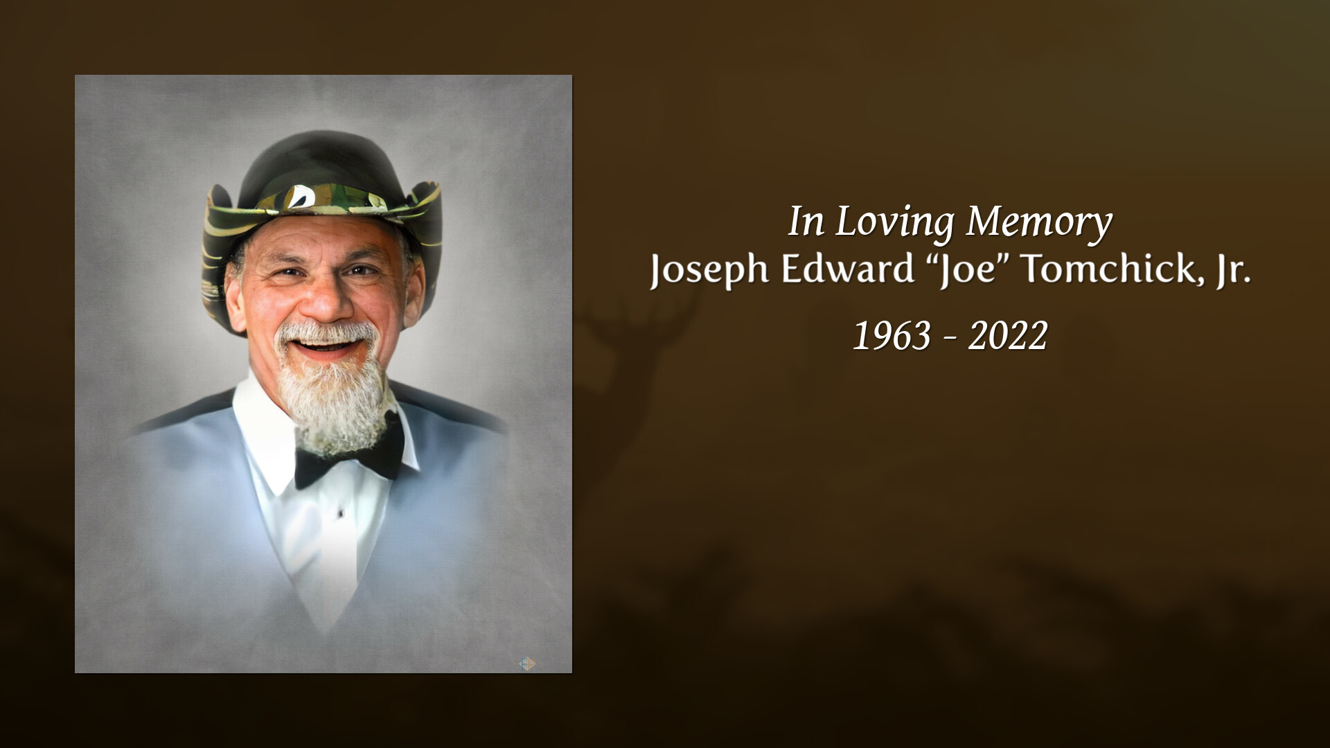 Joseph Edward “Joe” Tomchick, Jr. - Tribute Video