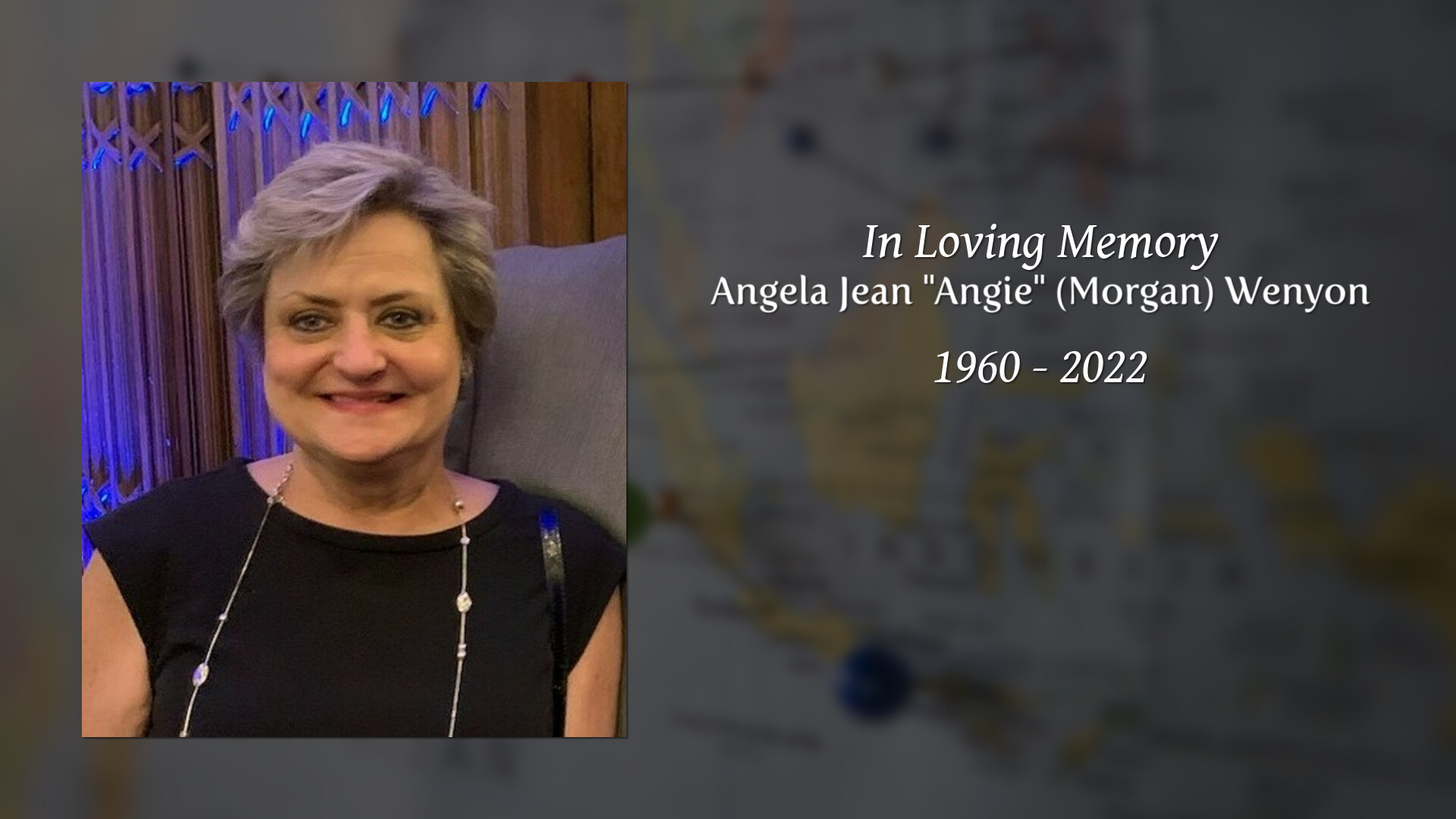 Angela Jean "Angie" (Morgan) Wenyon - Tribute Video