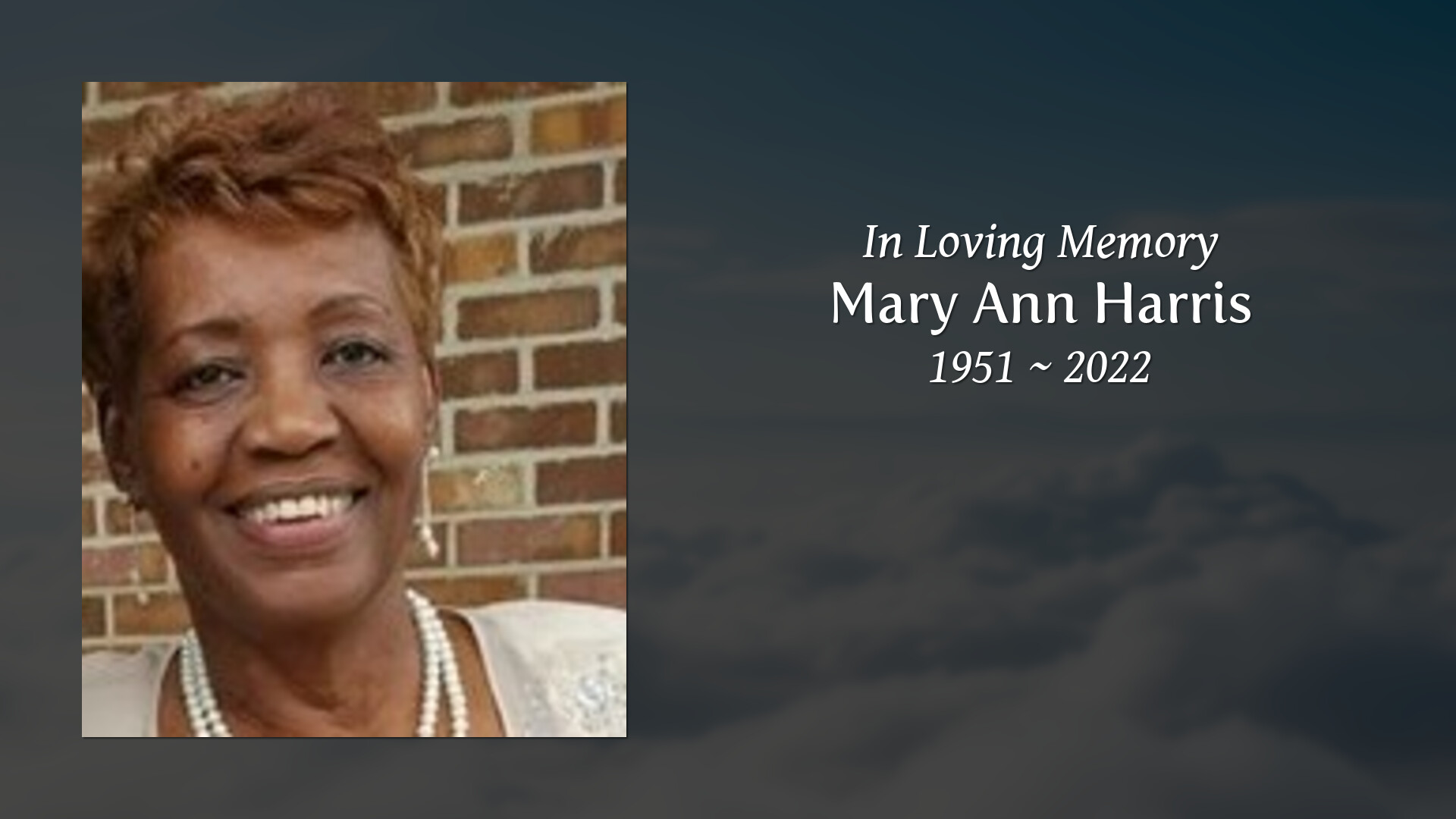 Mary Ann Harris - Tribute Video