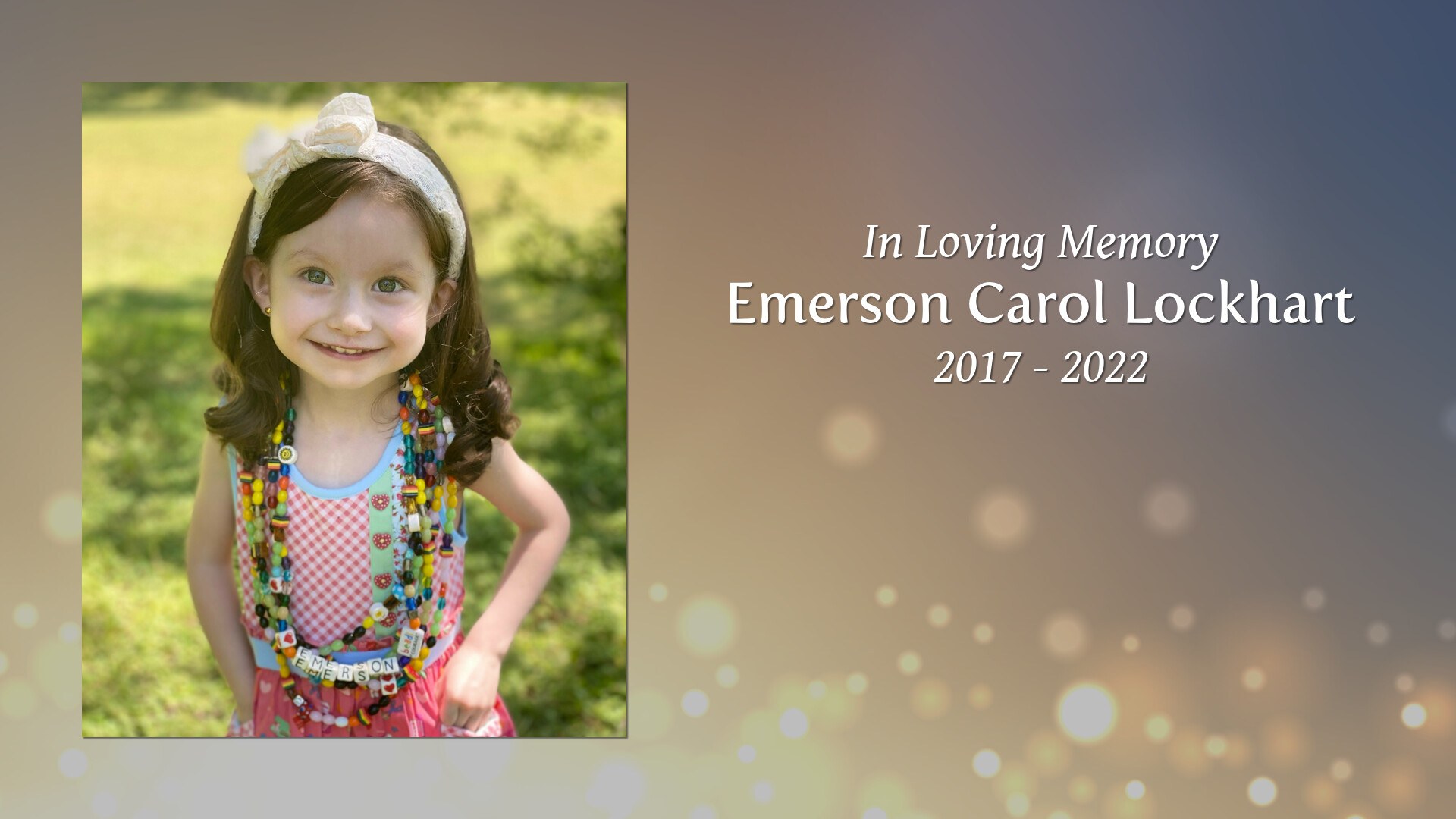Emerson Carol Lockhart - Tribute Video