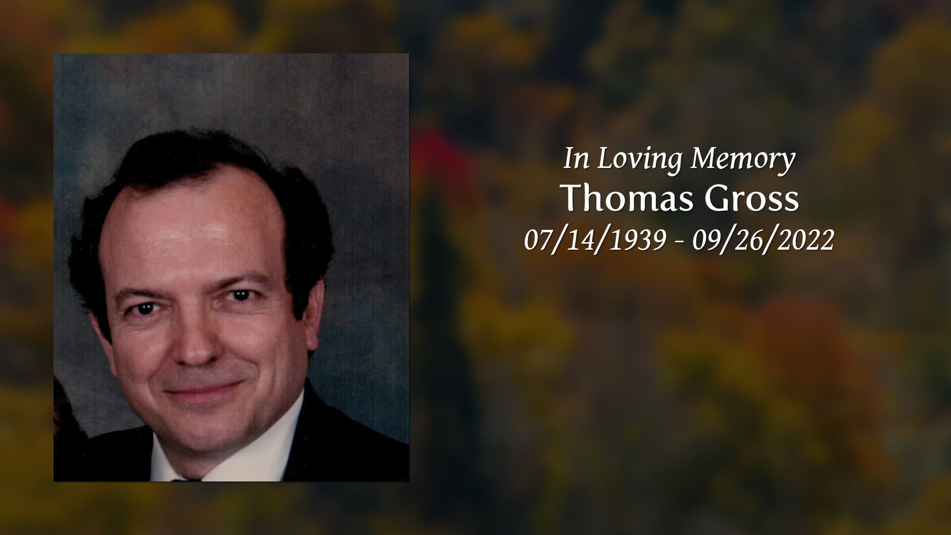 Thomas Gross - Tribute Video