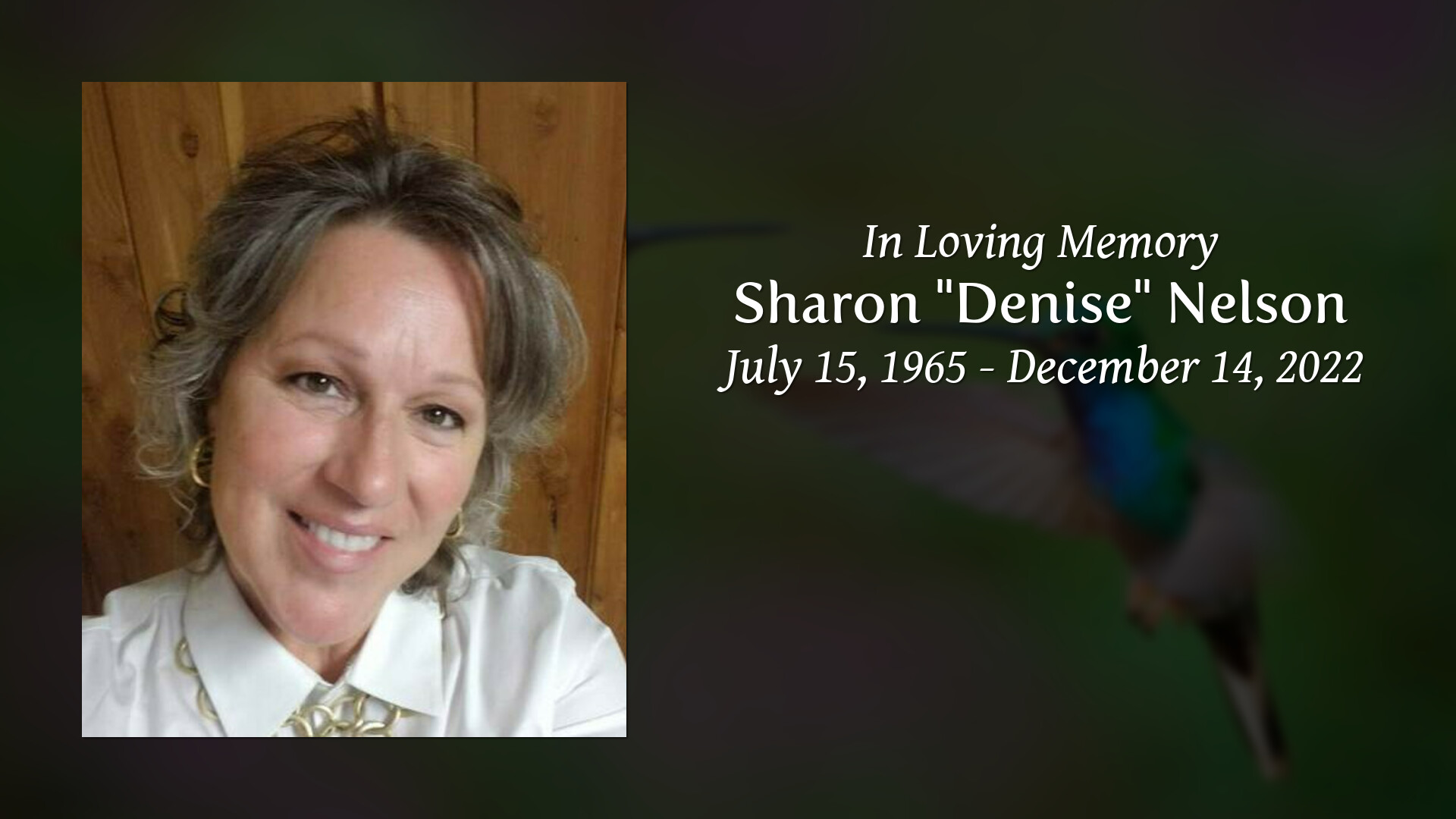 Sharon "Denise" Nelson - Tribute Video
