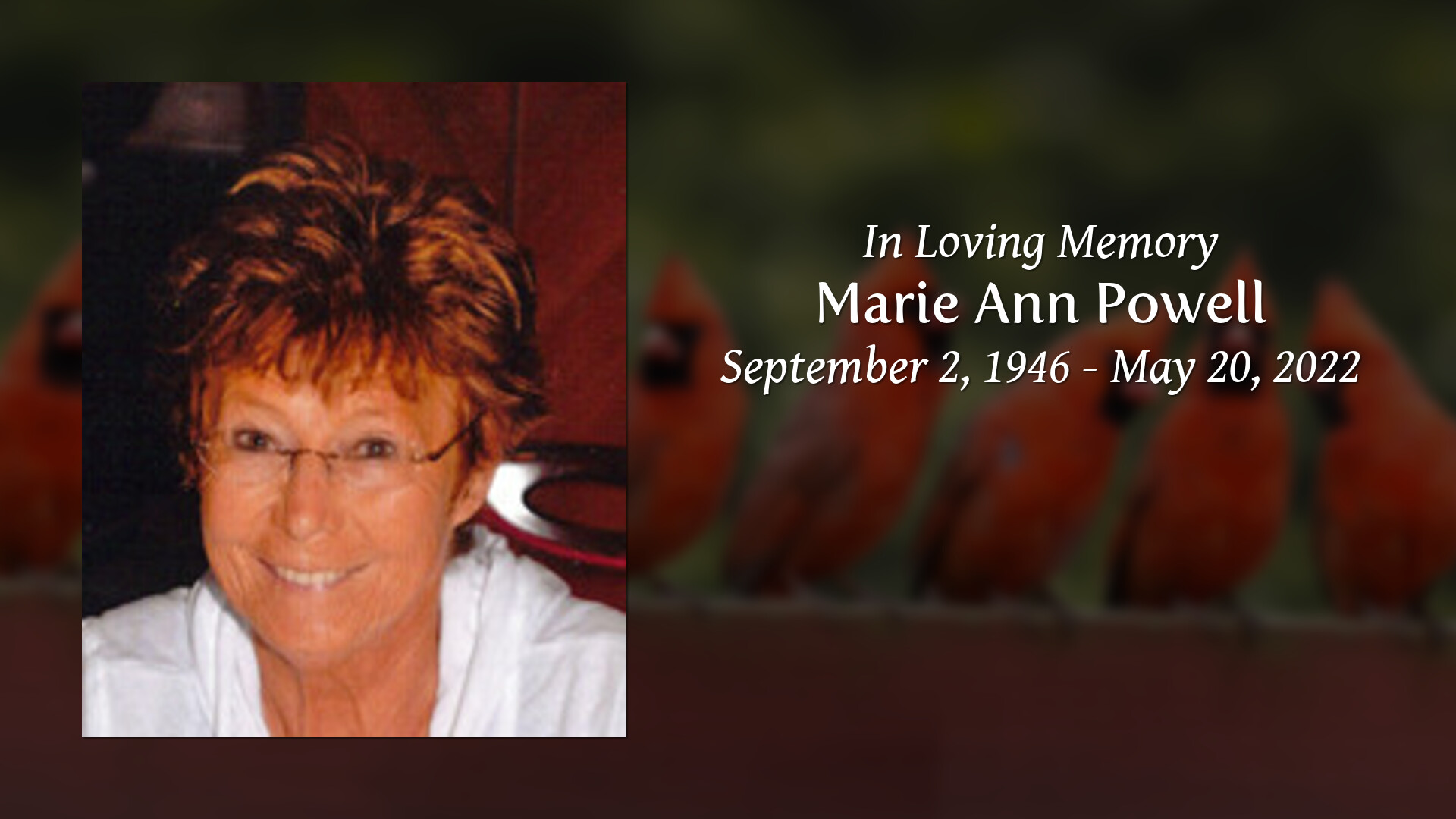 Marie Ann Powell - Tribute Video