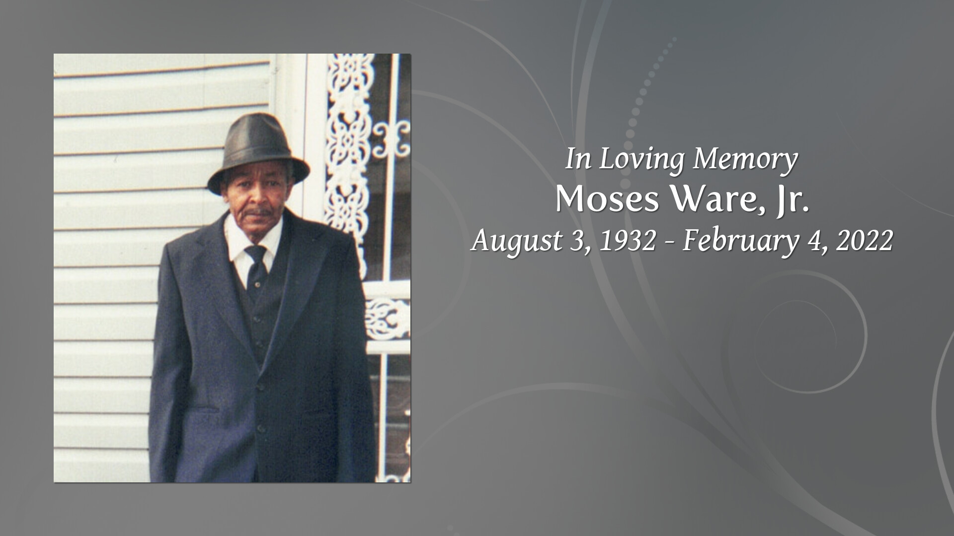Moses Ware, Jr. - Tribute Video