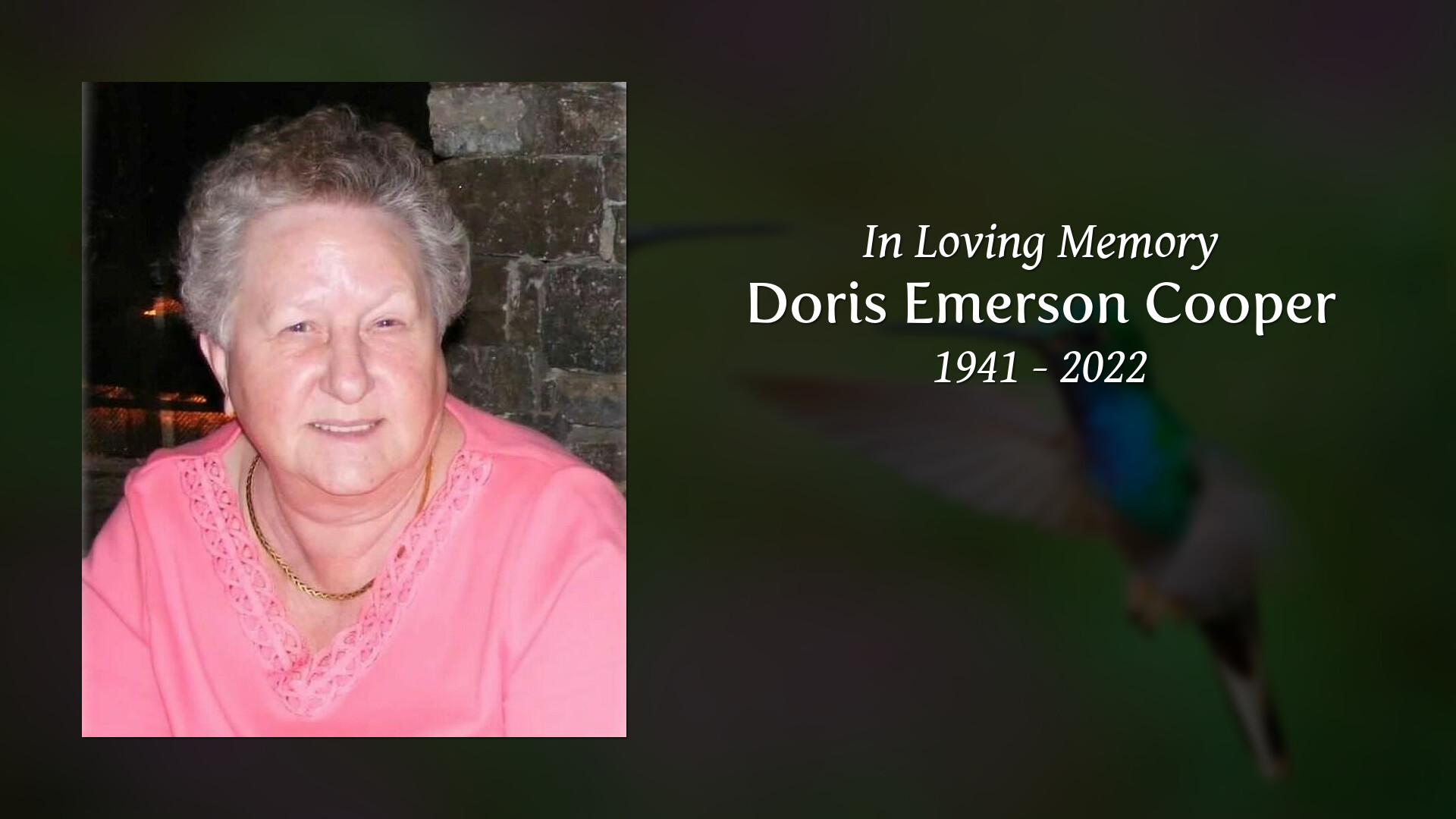 Doris Emerson Cooper - Tribute Video