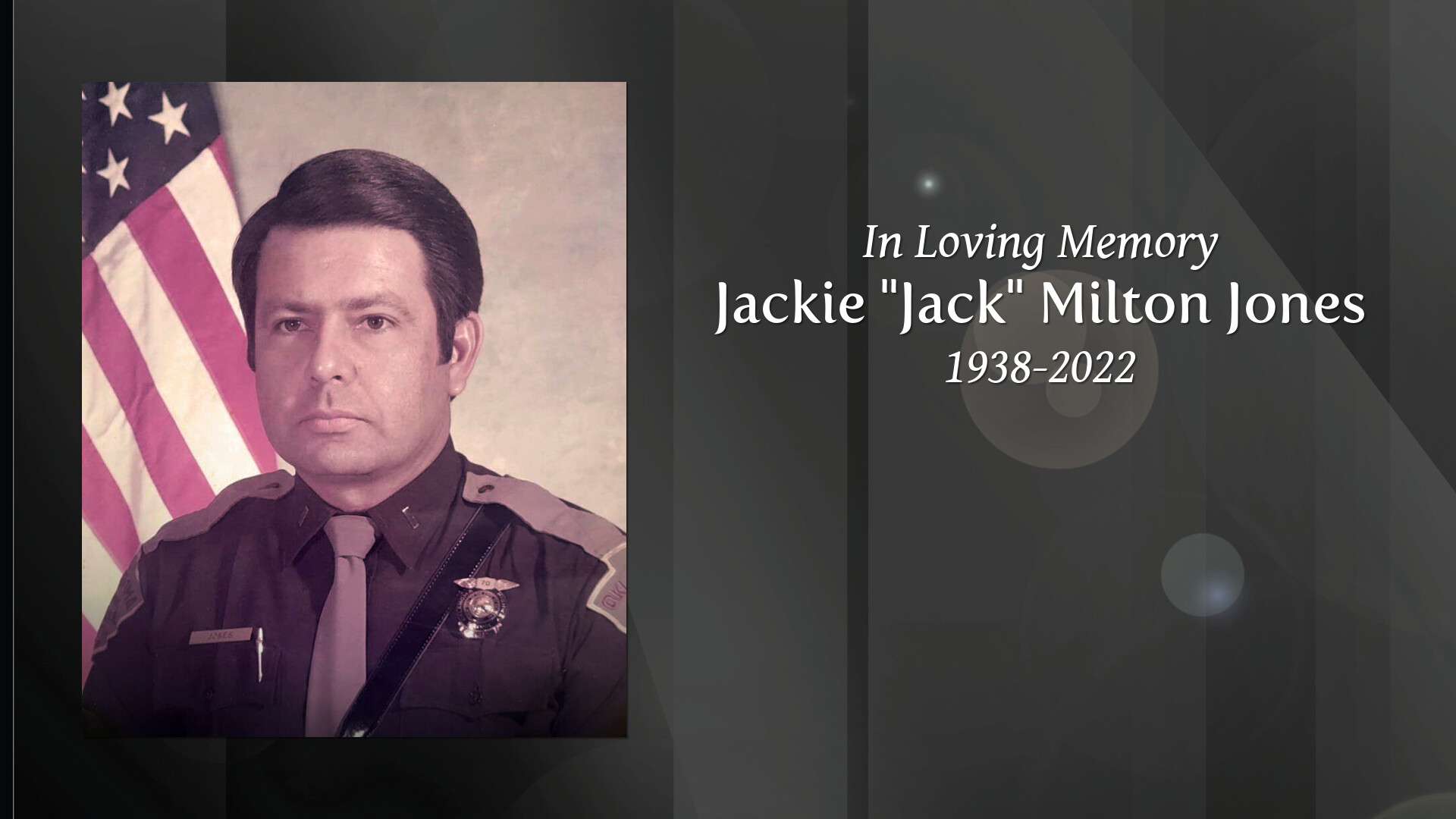 Jackie "Jack" Milton Jones - Tribute Video