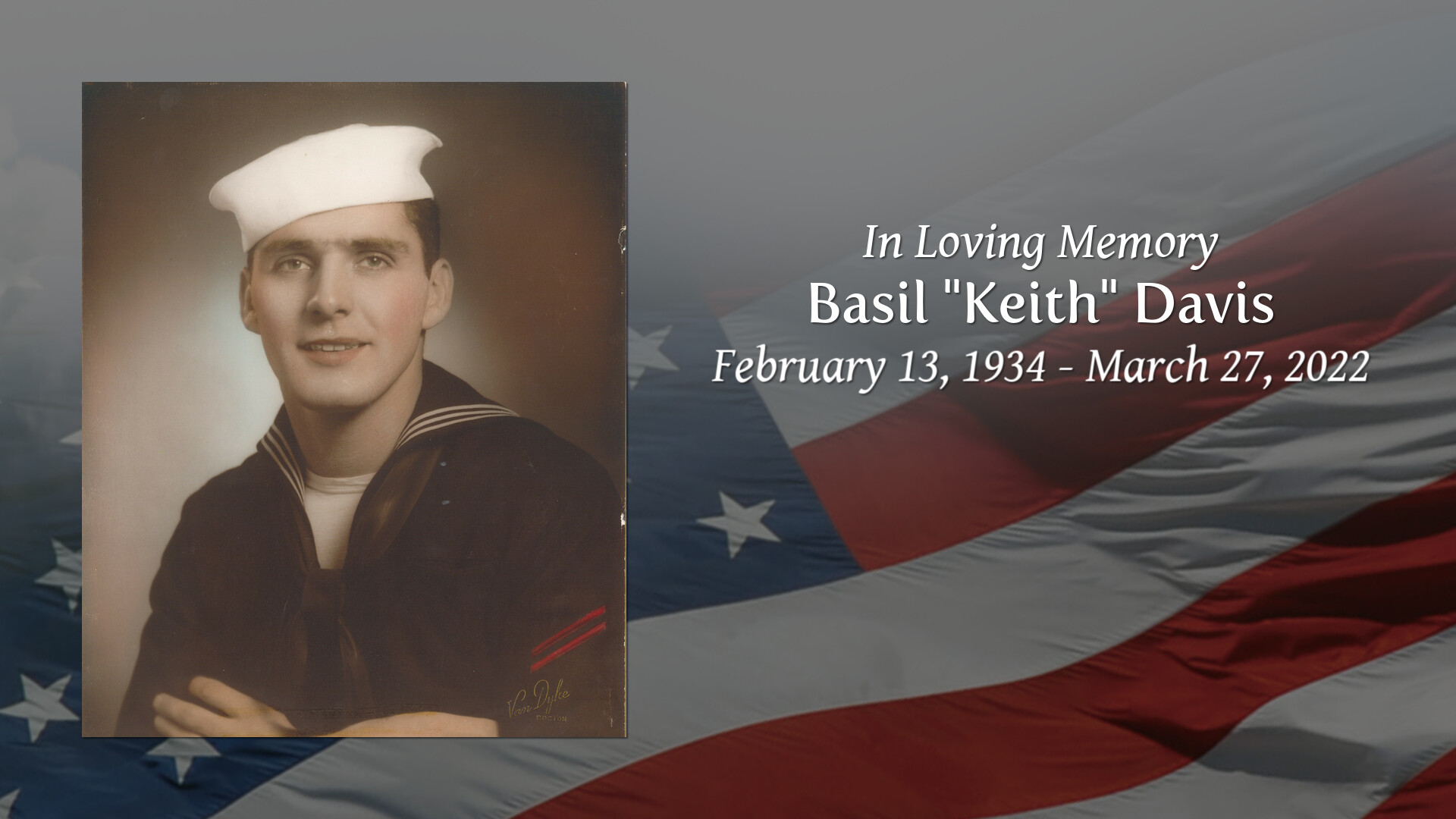 Basil "Keith" Davis - Tribute Video