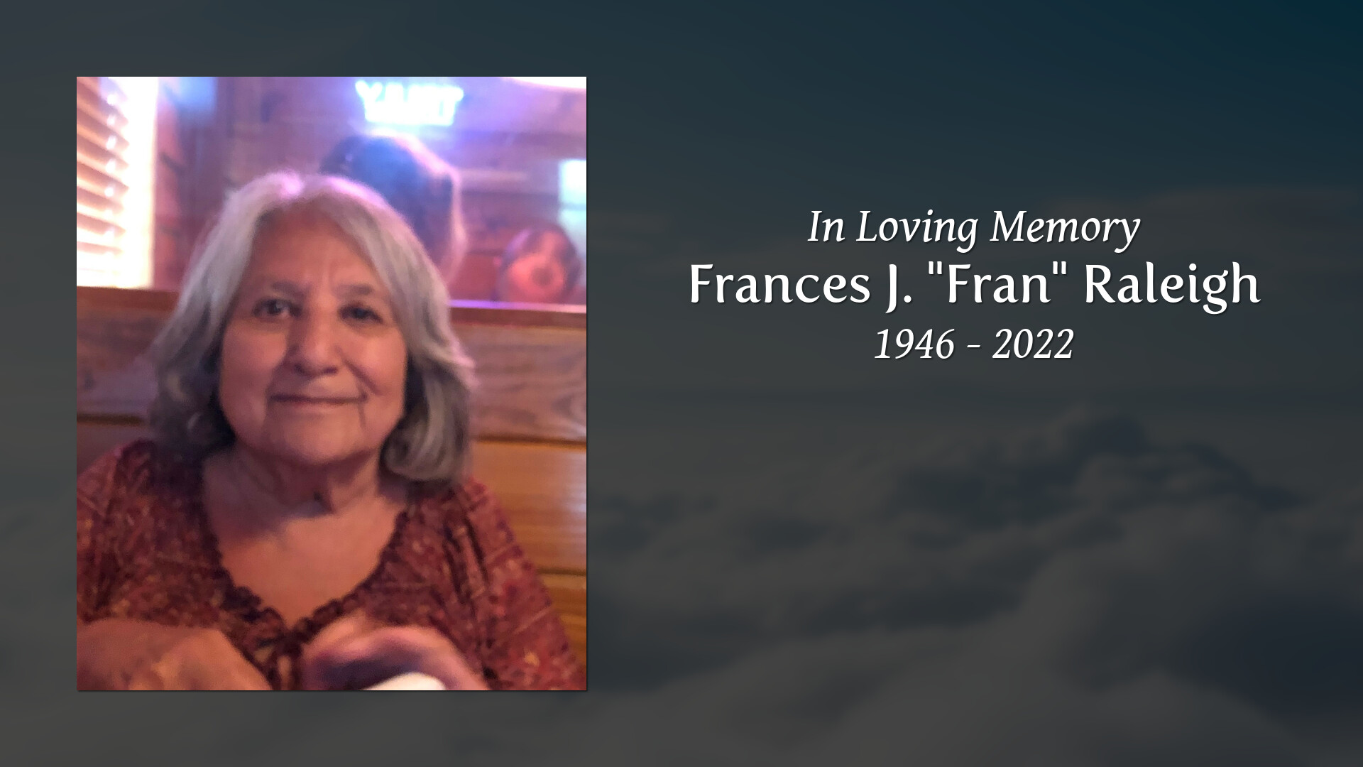 Frances J. "Fran" Raleigh - Tribute Video