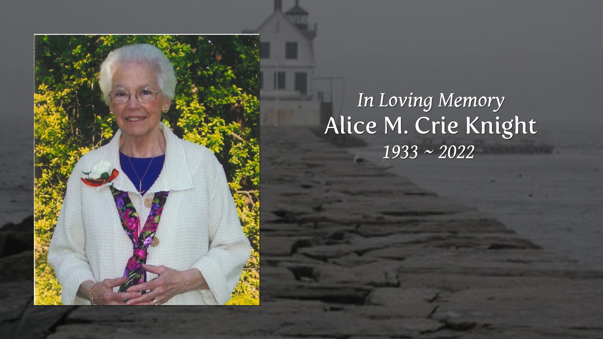 Alice M. Crie Knight - Tribute Video