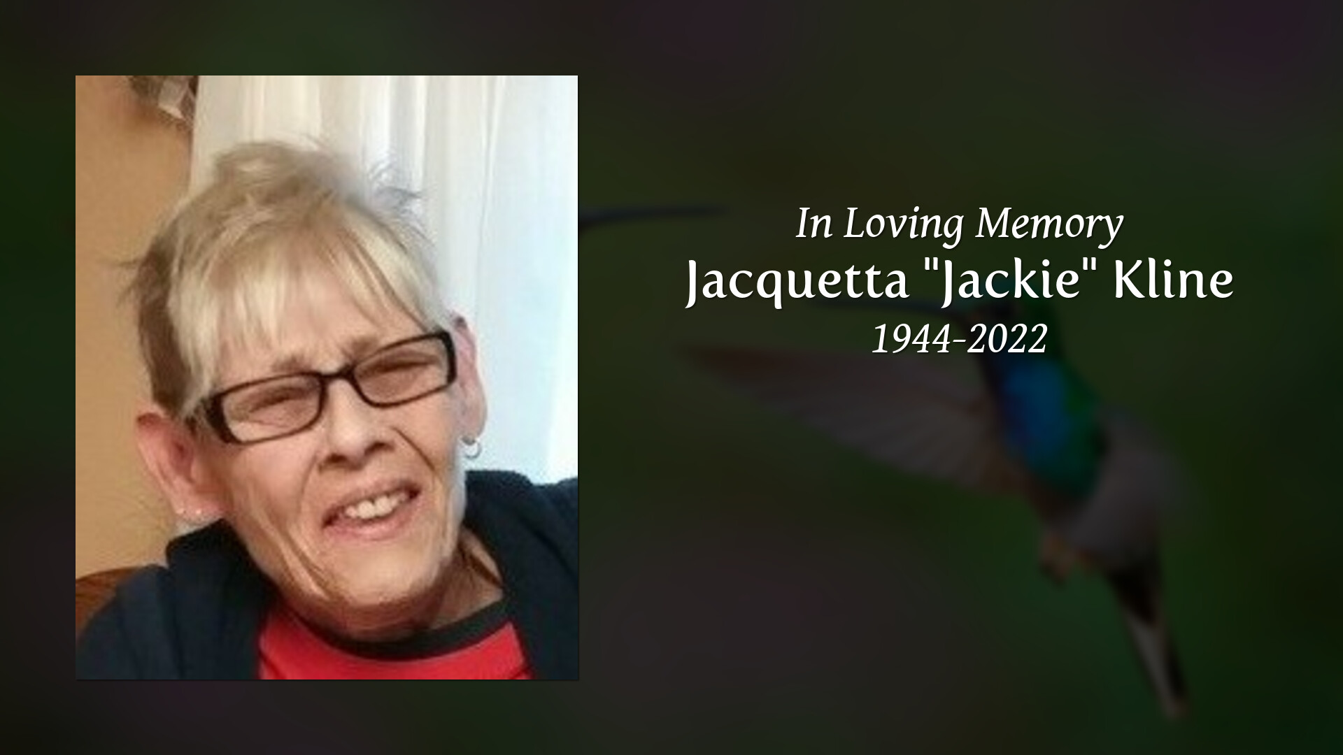 Jacquetta "Jackie" Kline - Tribute Video