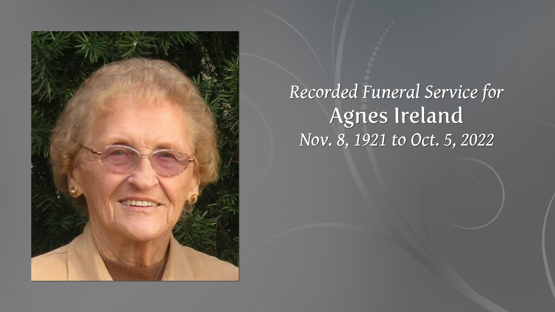 Agnes Ireland - Tribute Video